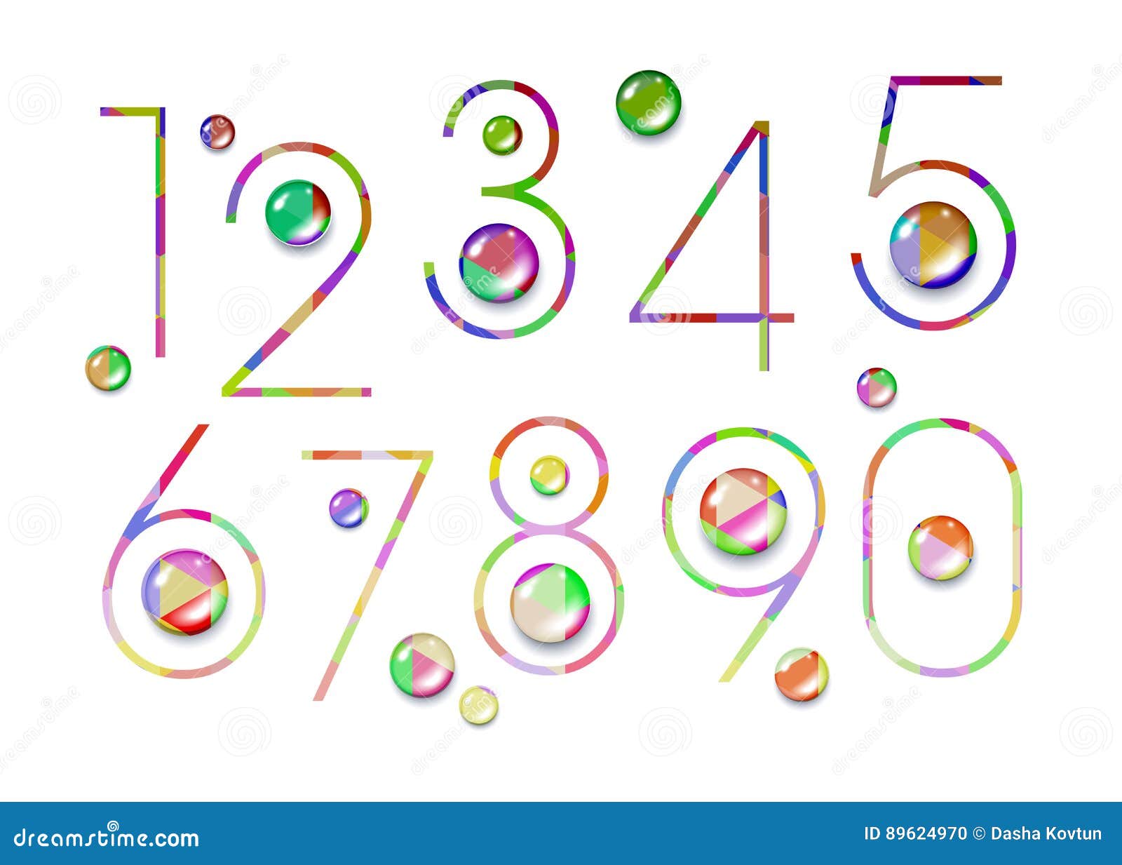 Number Design Symbol Numeral School Stock Illustration - Illustration ...