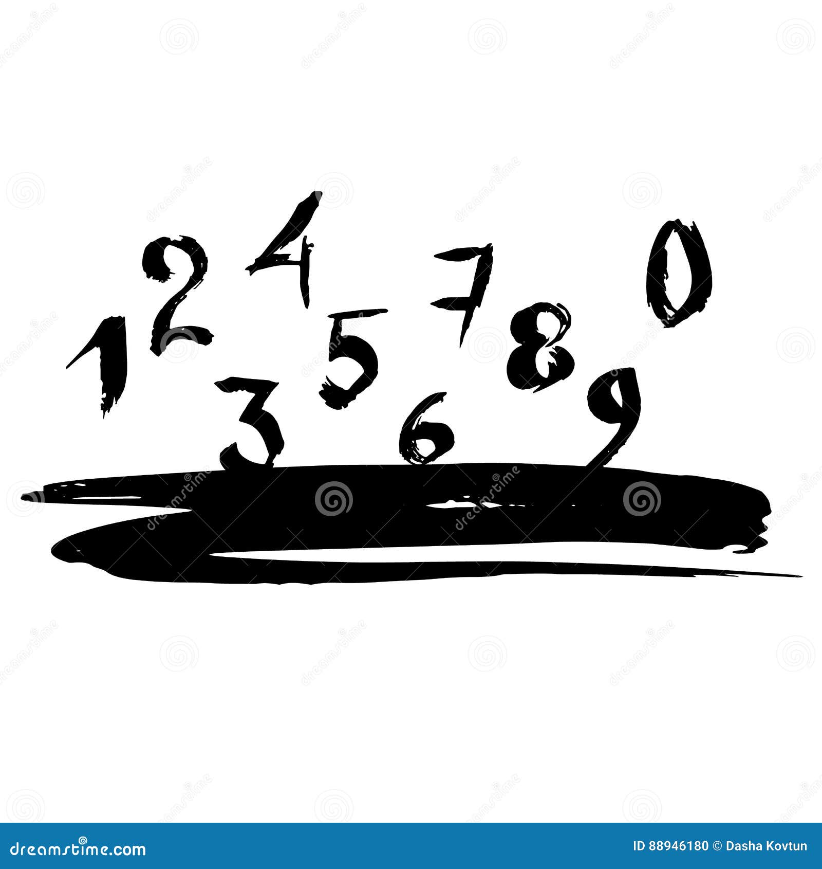 Number Design Symbol Numeral School Sign Stock Vector - Illustration of ...