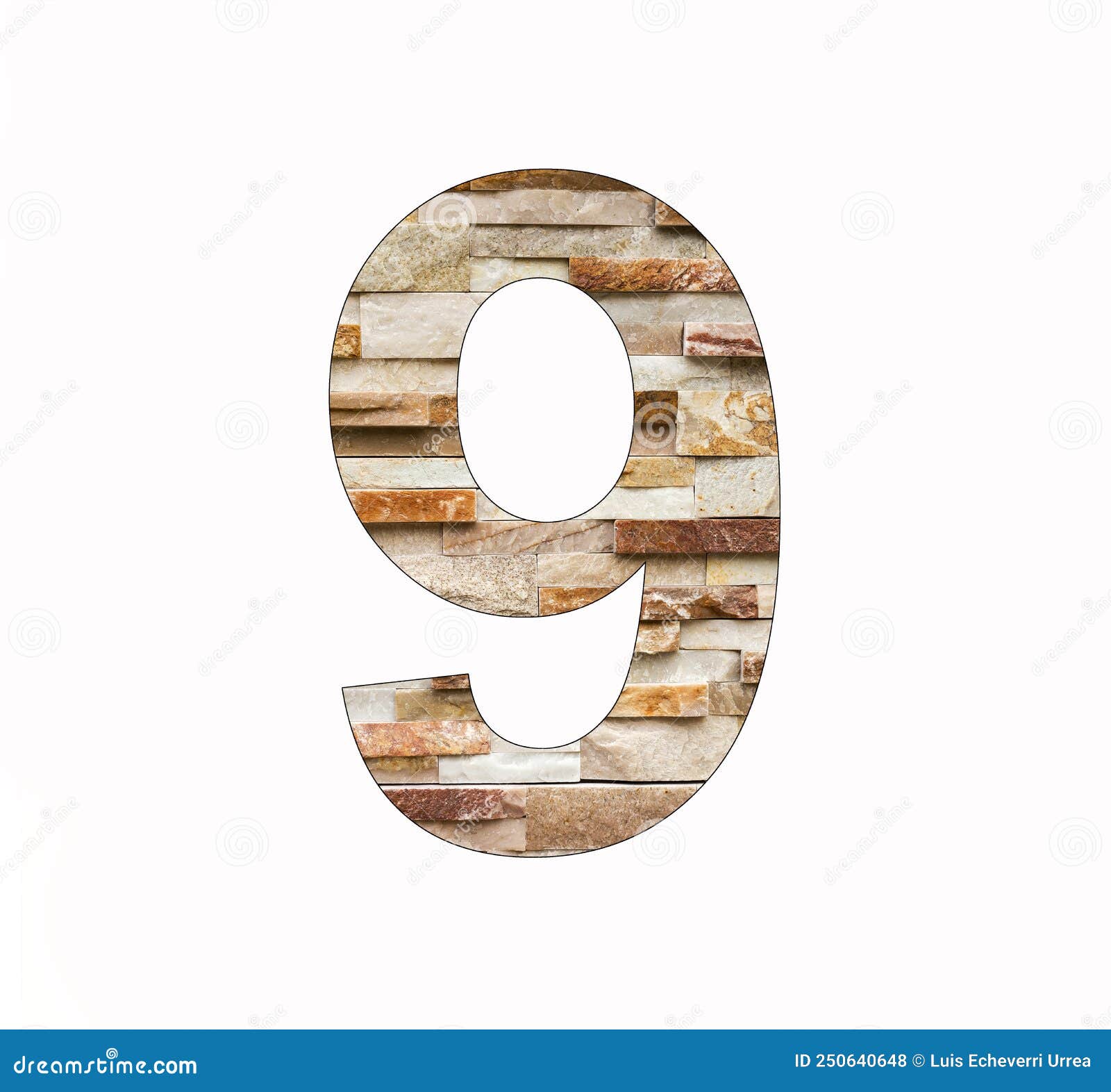 Number 9 - Digit Nine on Marble Block Background Stock Photo - Image of ...
