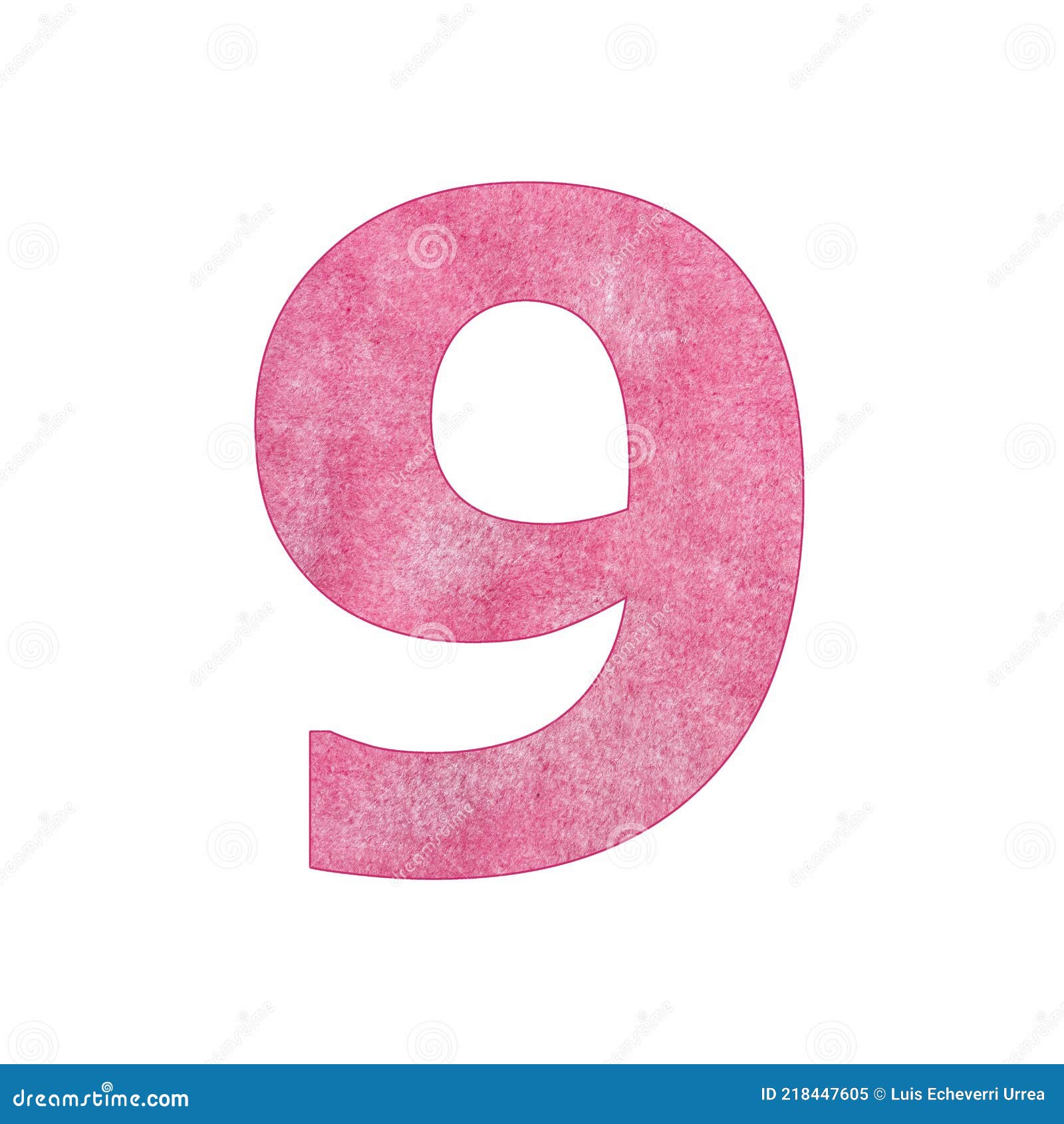 Digit Number 9 - Pink Plush Texture Stock Image - Image of shiny, plush ...