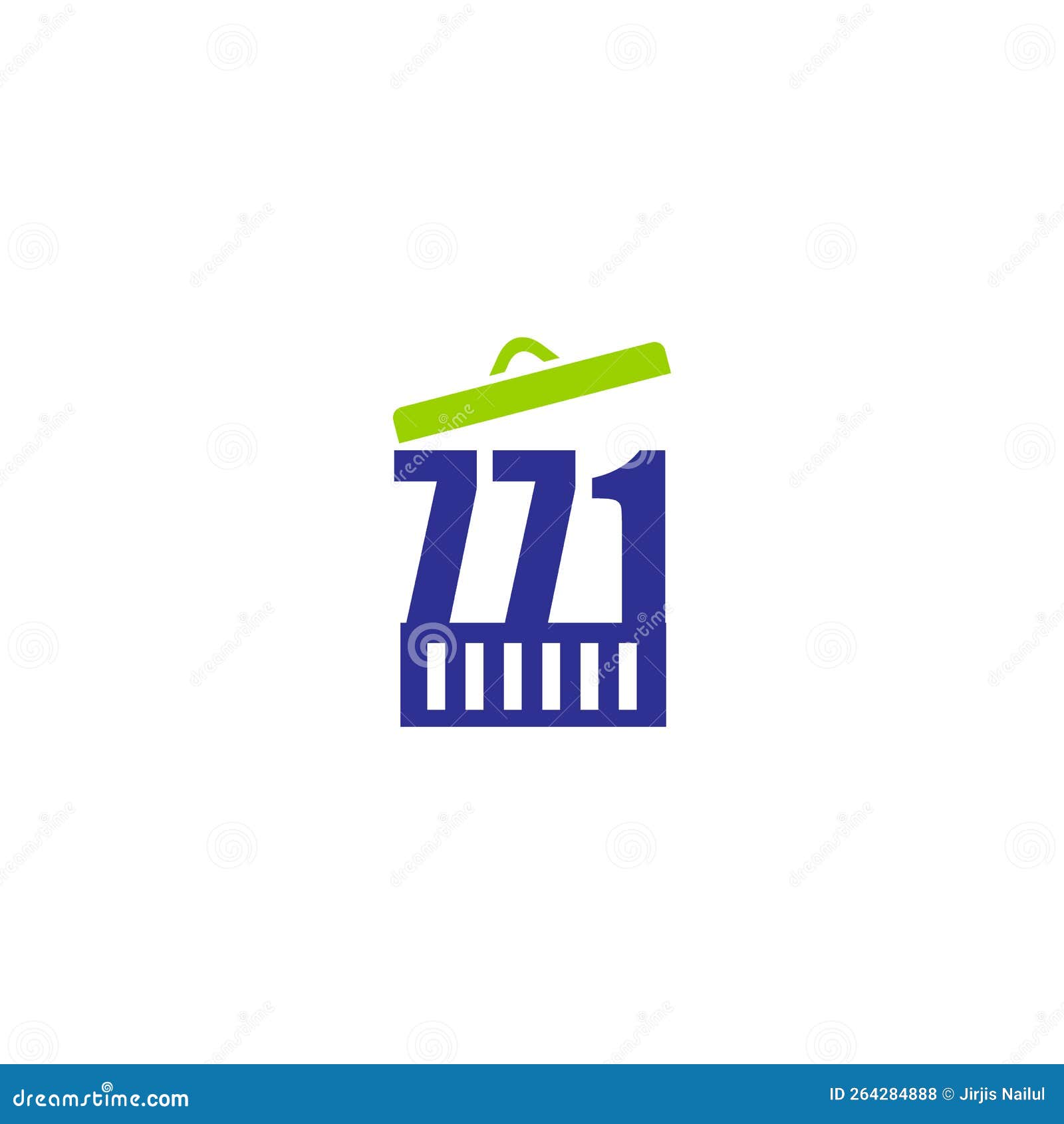 771 Number Digit Numeral, Creative Company Logo Vector Icon Design ...