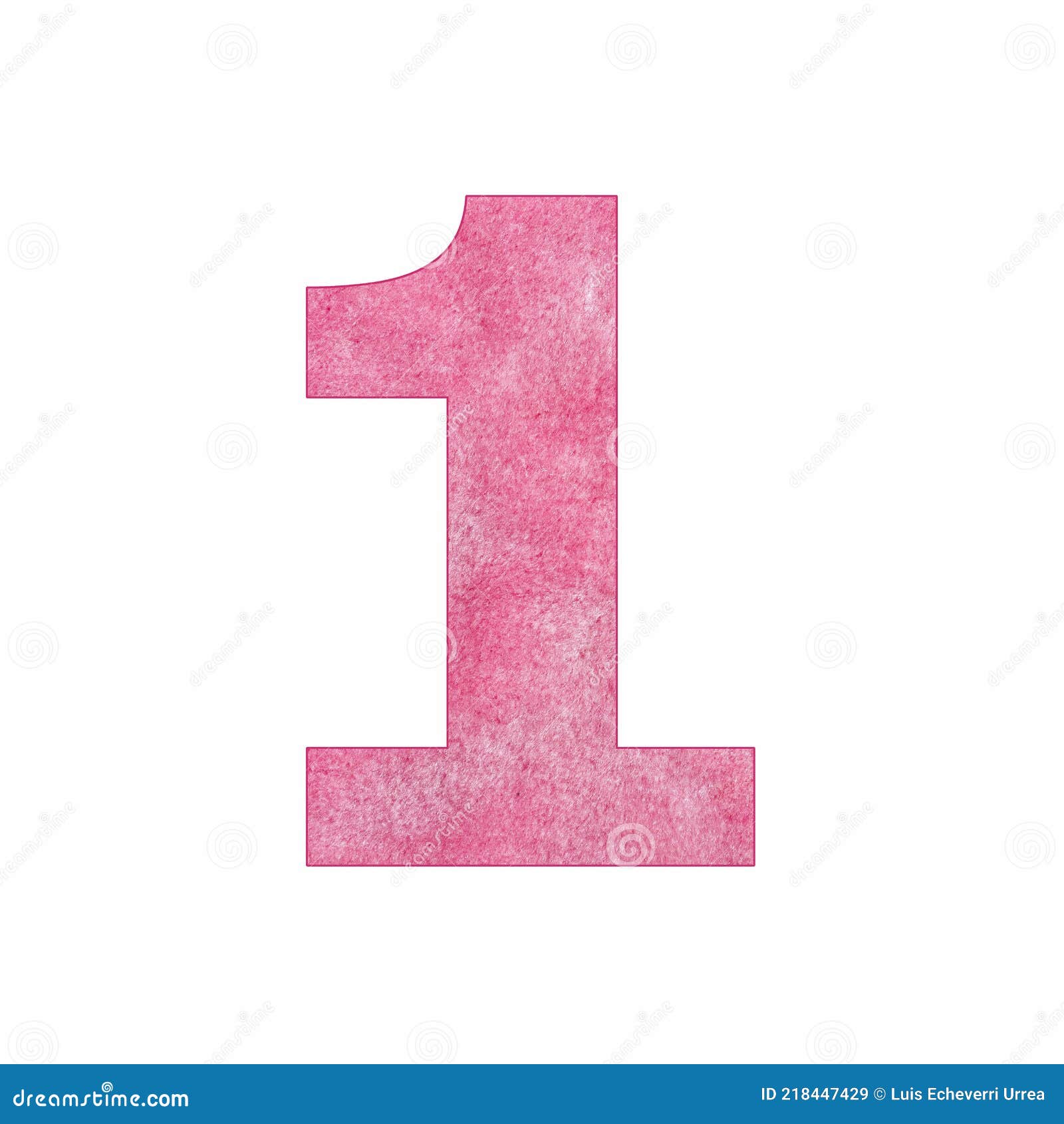 Digit Number 1 - Pink Plush Texture Stock Image - Image of doll ...