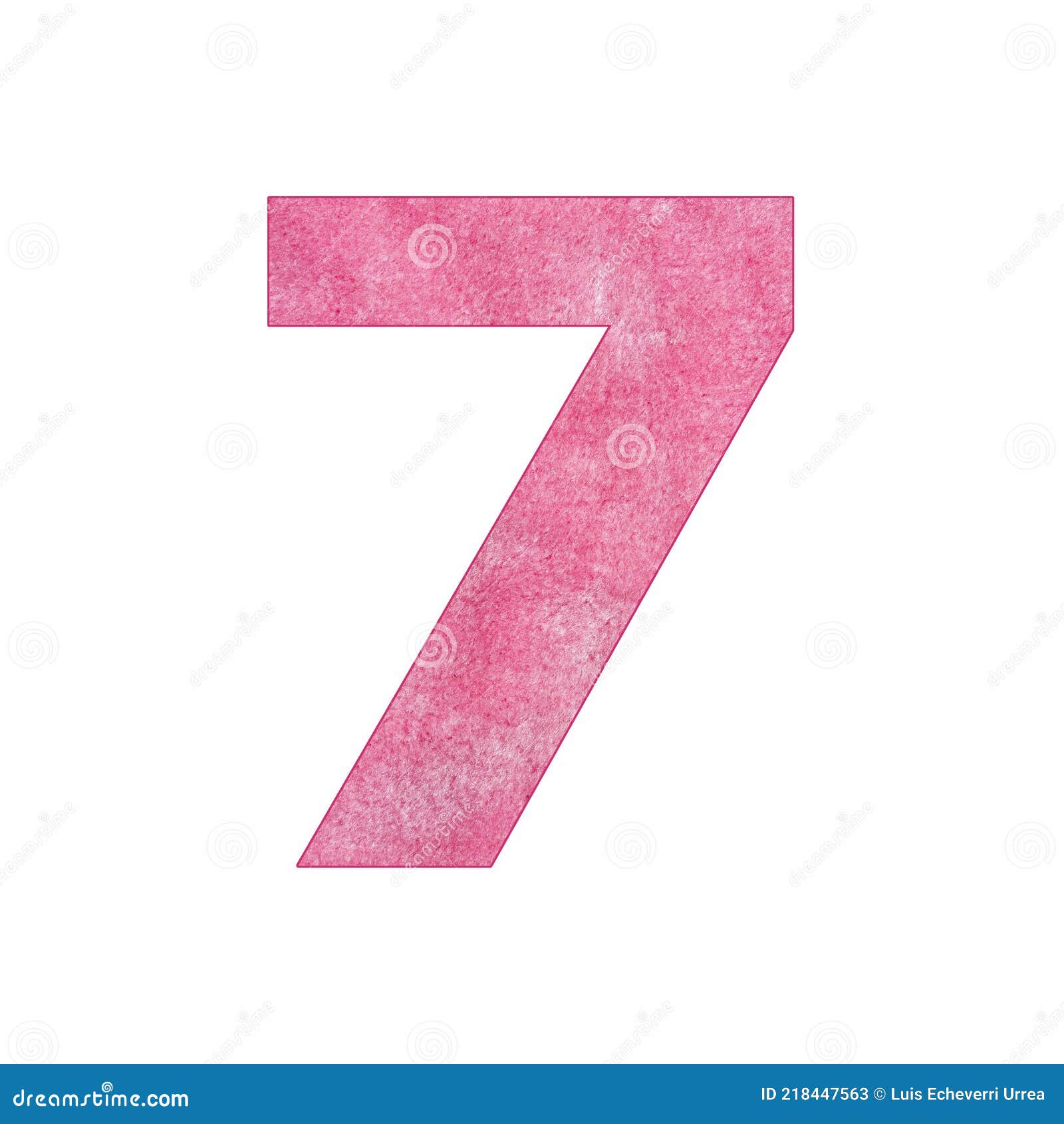 Digit Number 7 - Pink Plush Texture Stock Image - Image of fluffy ...