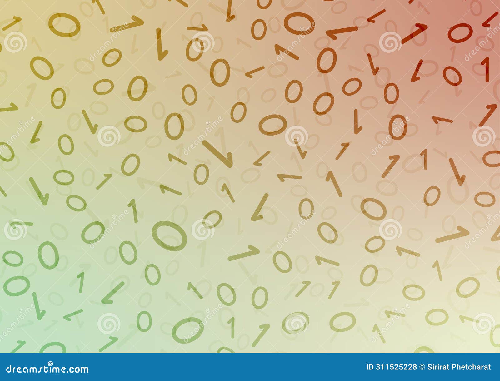 Number Digital Zero One Symbol Random Decoration Background Stock ...