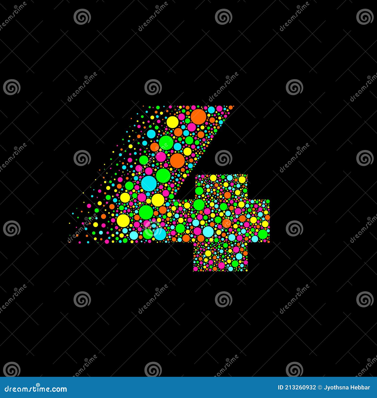 Number 4 in Dispersion Effect, Scattering Circles/Bubbles,Colorful ...