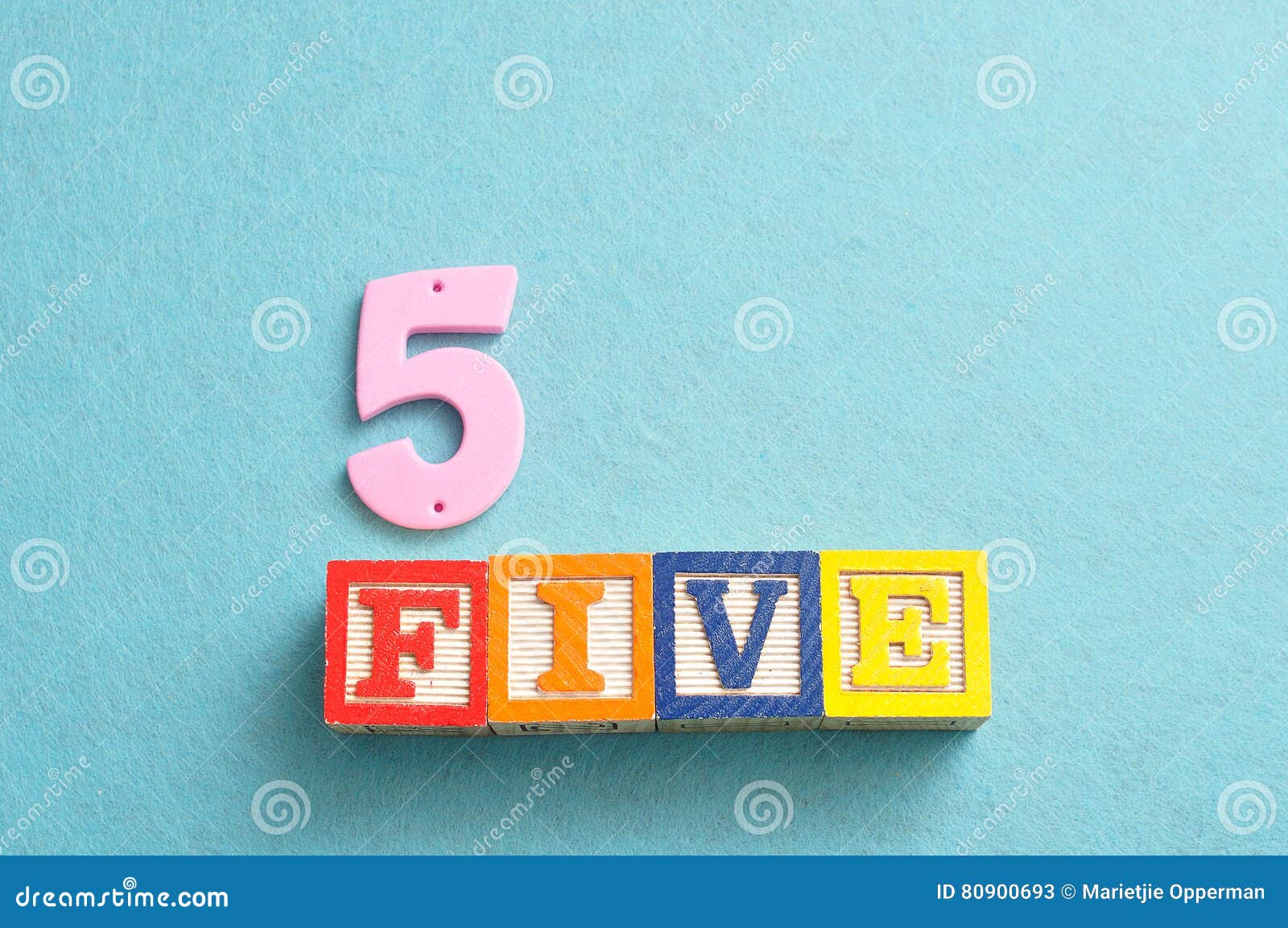 Number 5 stock image. Image of education, alphabet, blocks - 80900693