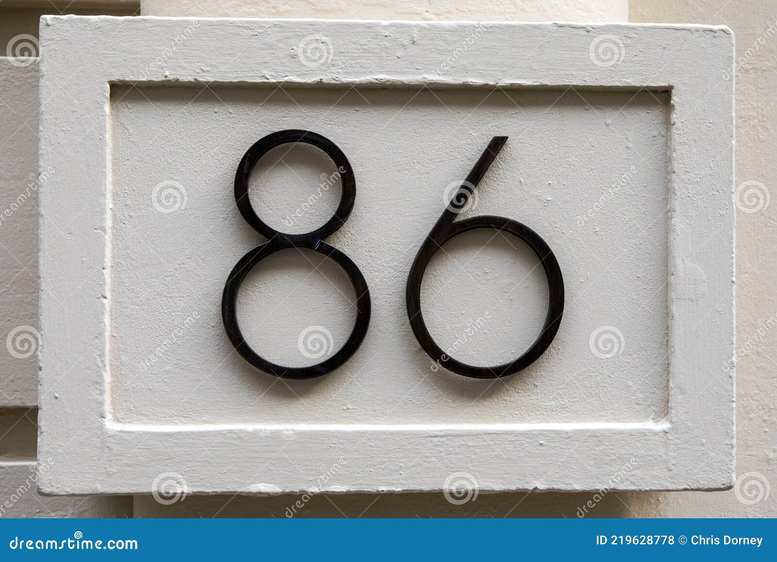 Number 86 stock photo. Image of metallic, home, background - 219628778