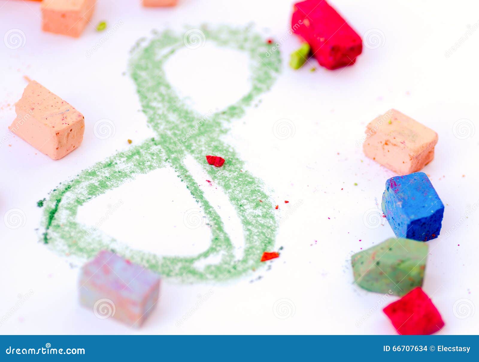Number 8 Drawn with Bright Chalk on White Stock Photo - Image of date ...