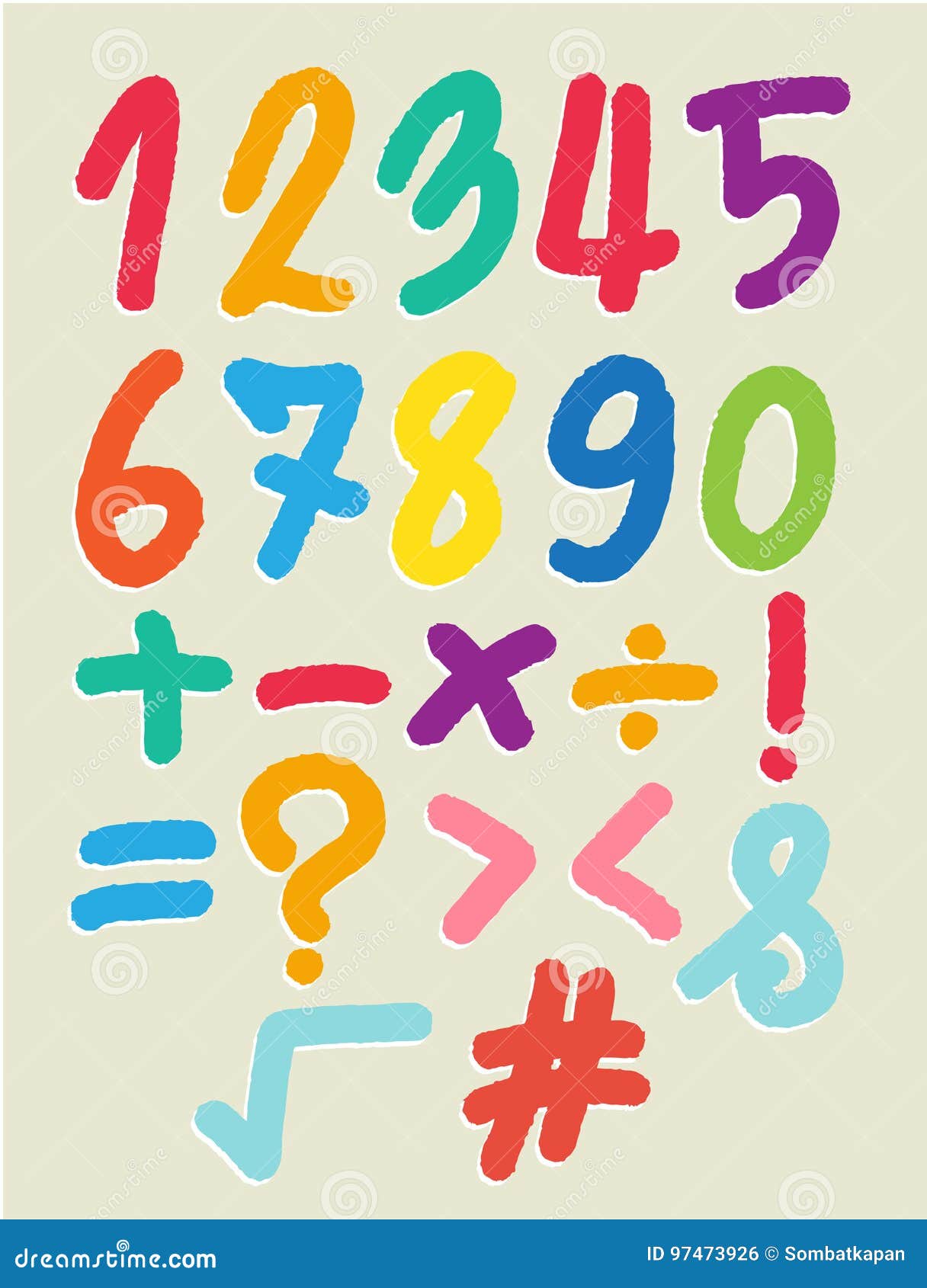 The Number 1 Drawn In The Doodle Style.Outline Drawing By Hand.Black ...