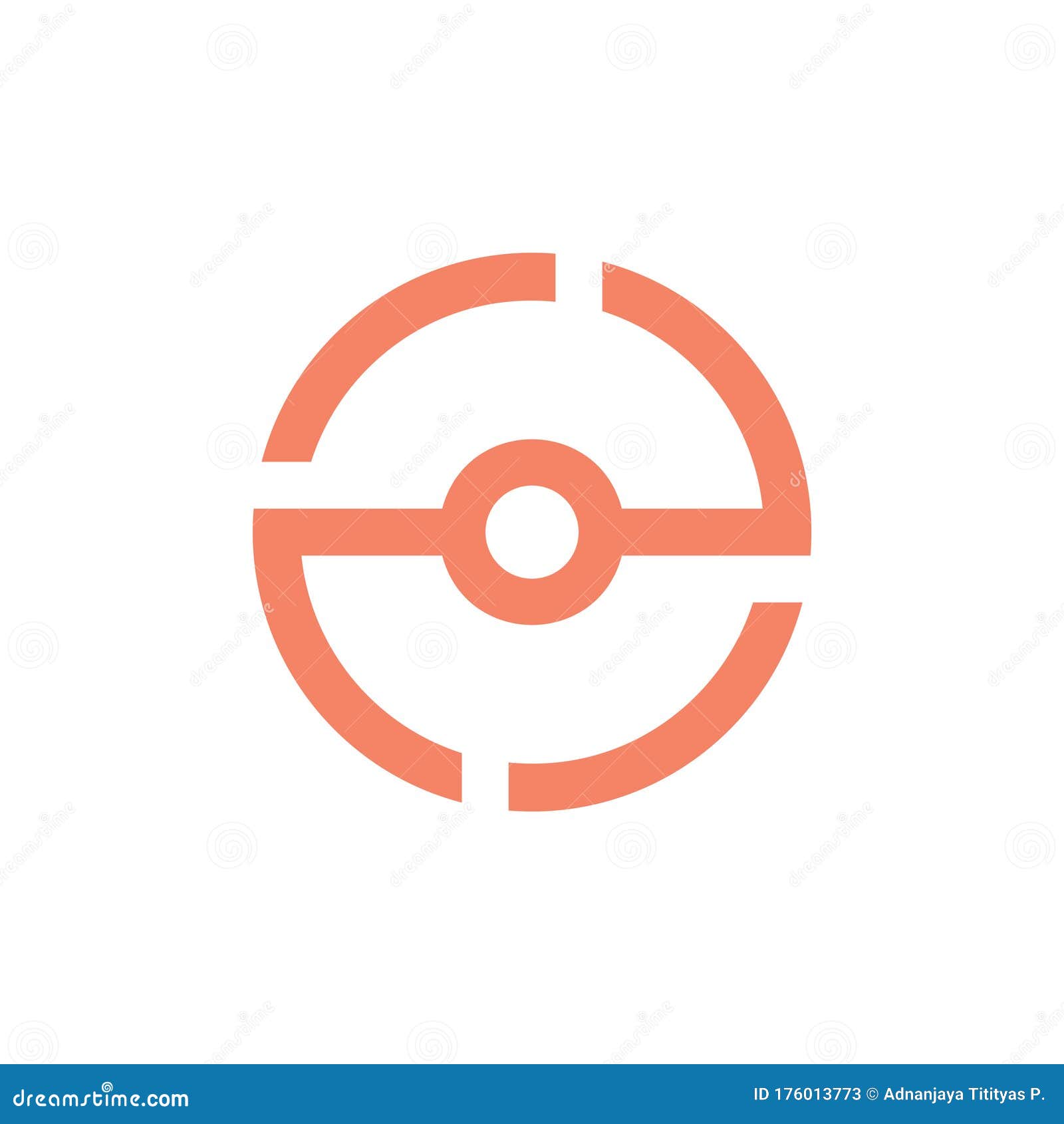 Number 2e Simple Geometric Circle Line Logo Vector Stock Vector ...