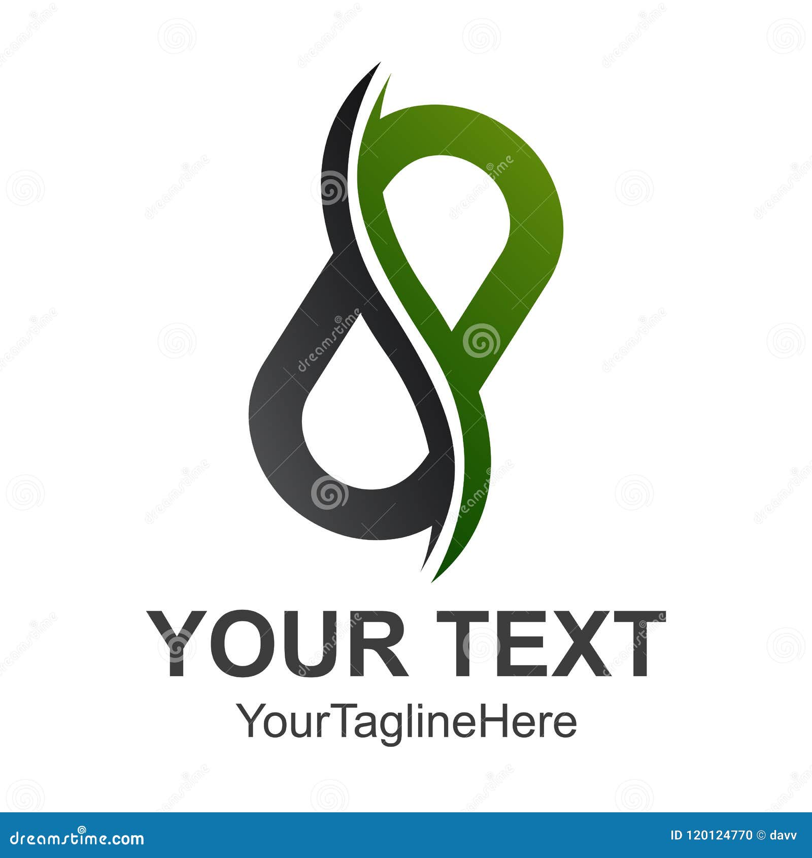 Number Eight 8 Abstract Logo Vector Design Icon Symbol Stock Vector ...