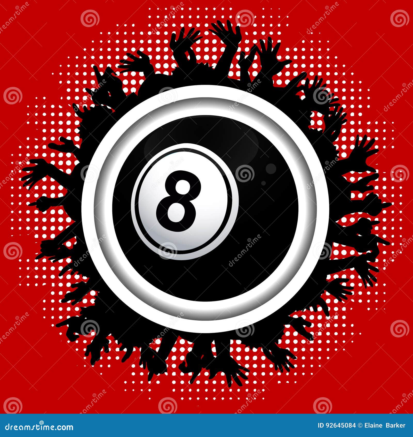 Number Eight Bingo Lottery Ball on Crowd Border Stock Illustration ... Number Eight Bingo Lottery Ball on Crowd Border Stock Illustration ...