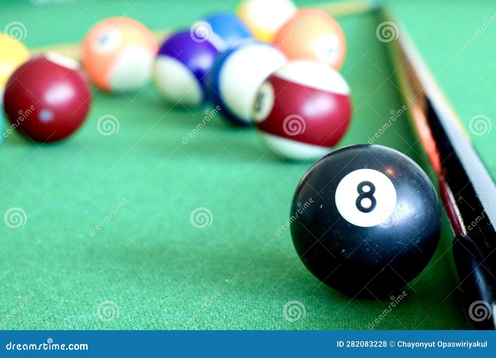 Number Eight Black Snooker Ball Stock Photo - Image of table, ball ...