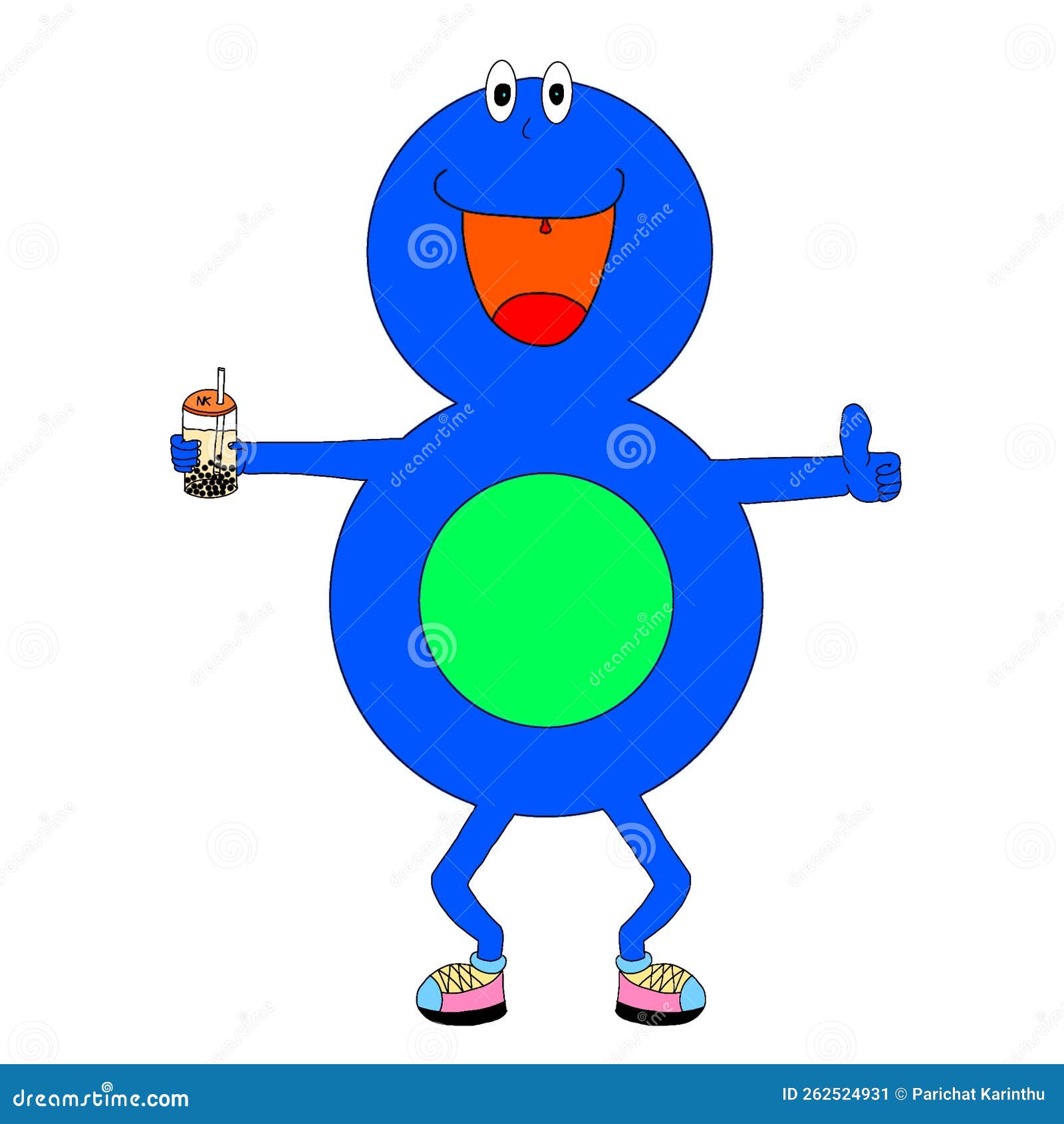 Number eight cartoon stock illustration. Illustration of clothing ...