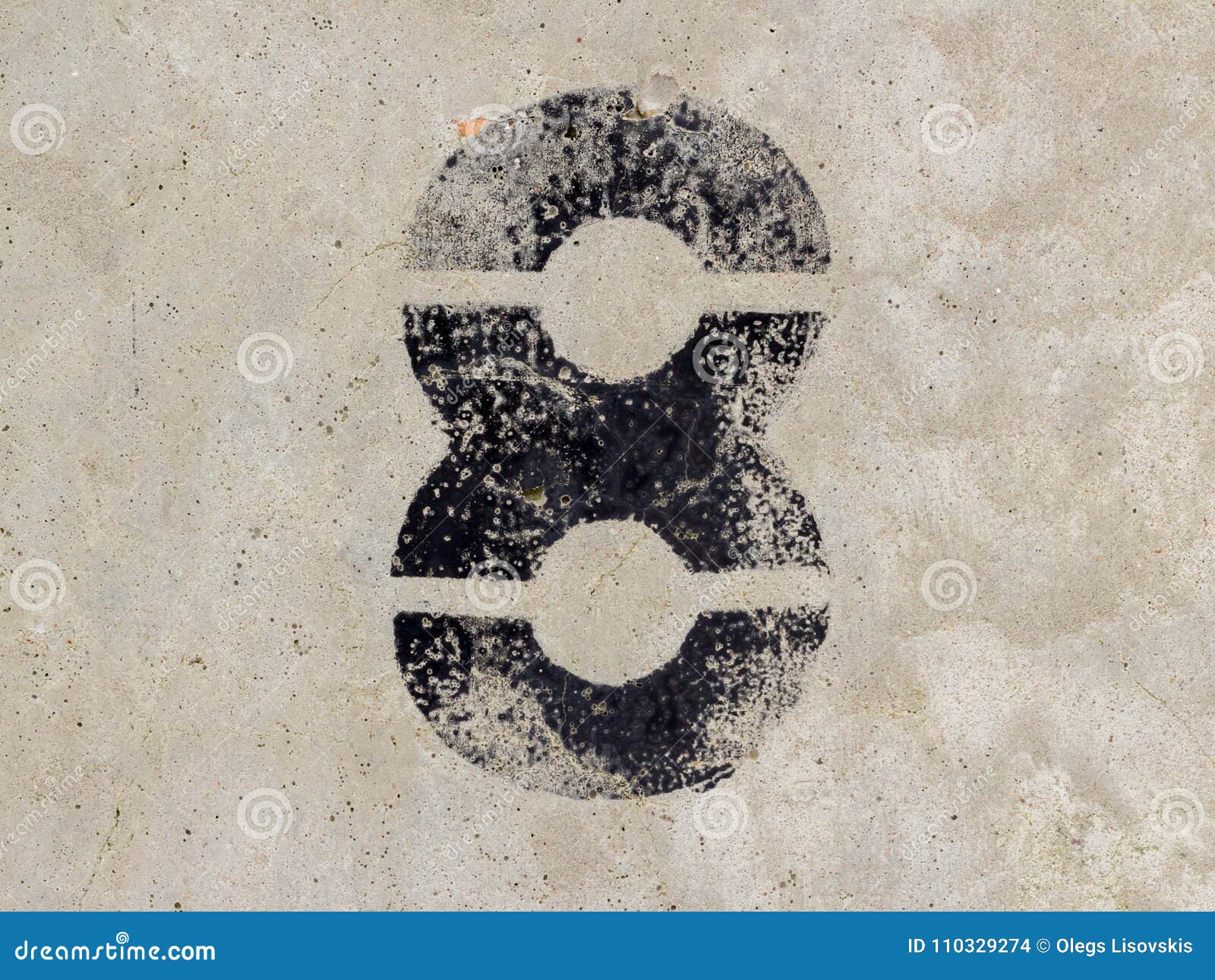 Number Eight 8 on Concrete Wall Background Stock Photo - Image of index ...