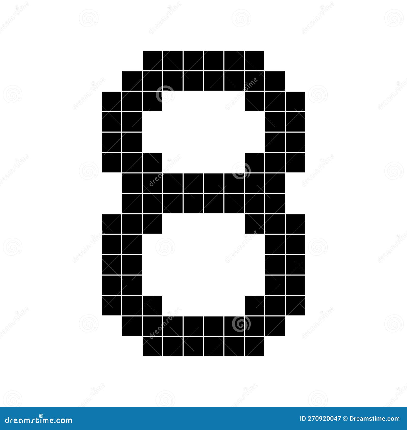 Number 8 Eight 3d Cube Pixel Shape Minecraft 8 Bit Stock Vector ...