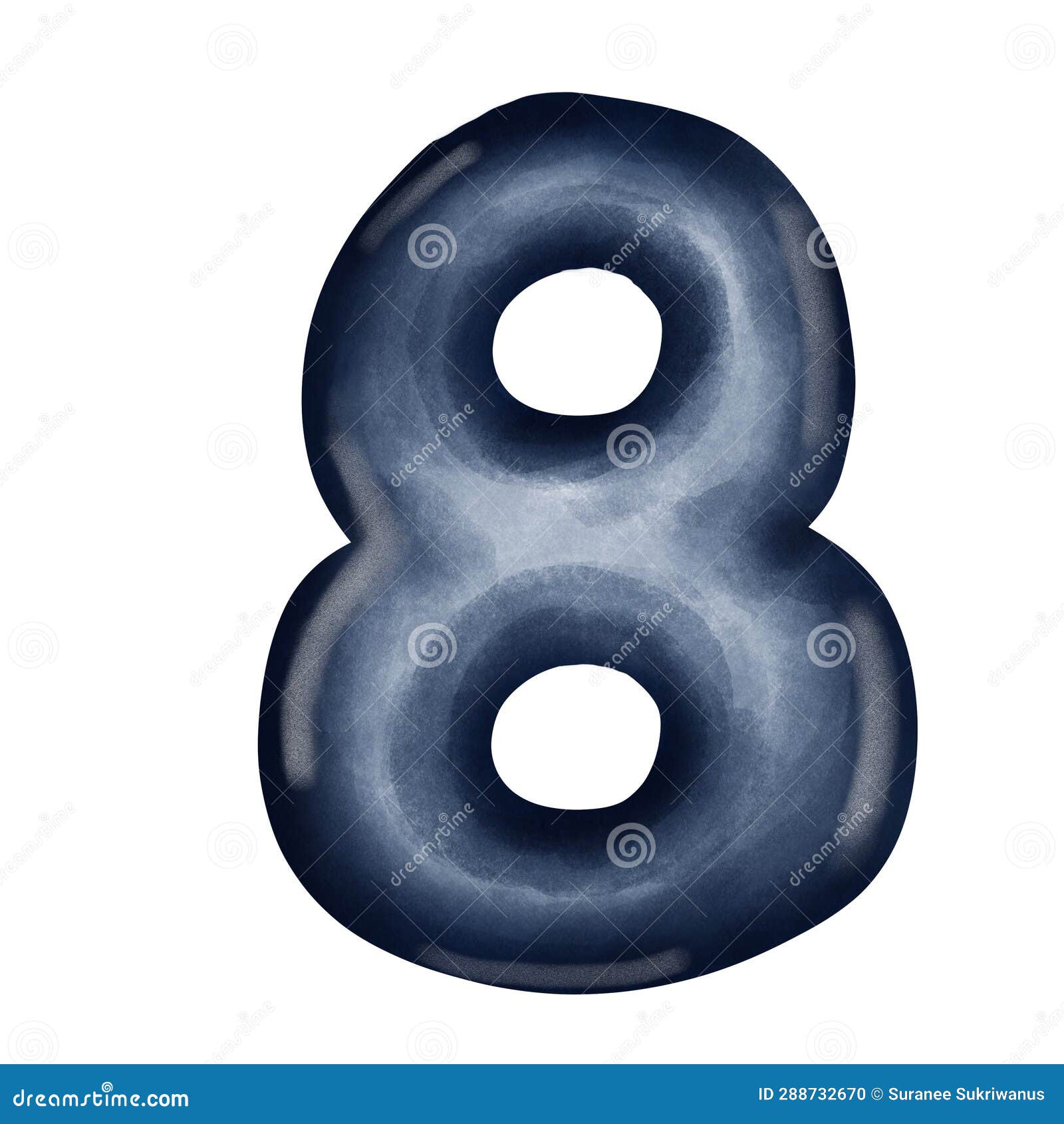 Number Eight 3D Hand Drawing Stock Photo - Illustration of line, font ...