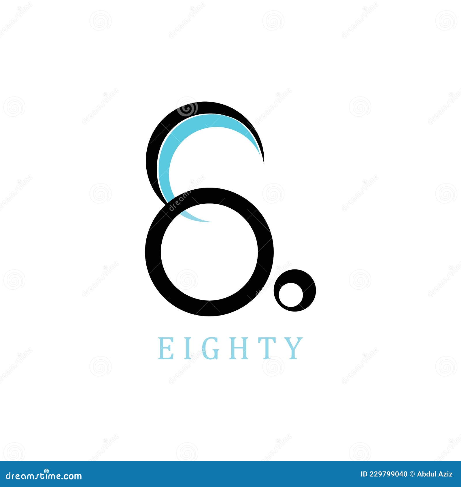 Number Eight, Eight Icon Logo Vector Stock Vector - Illustration of ...
