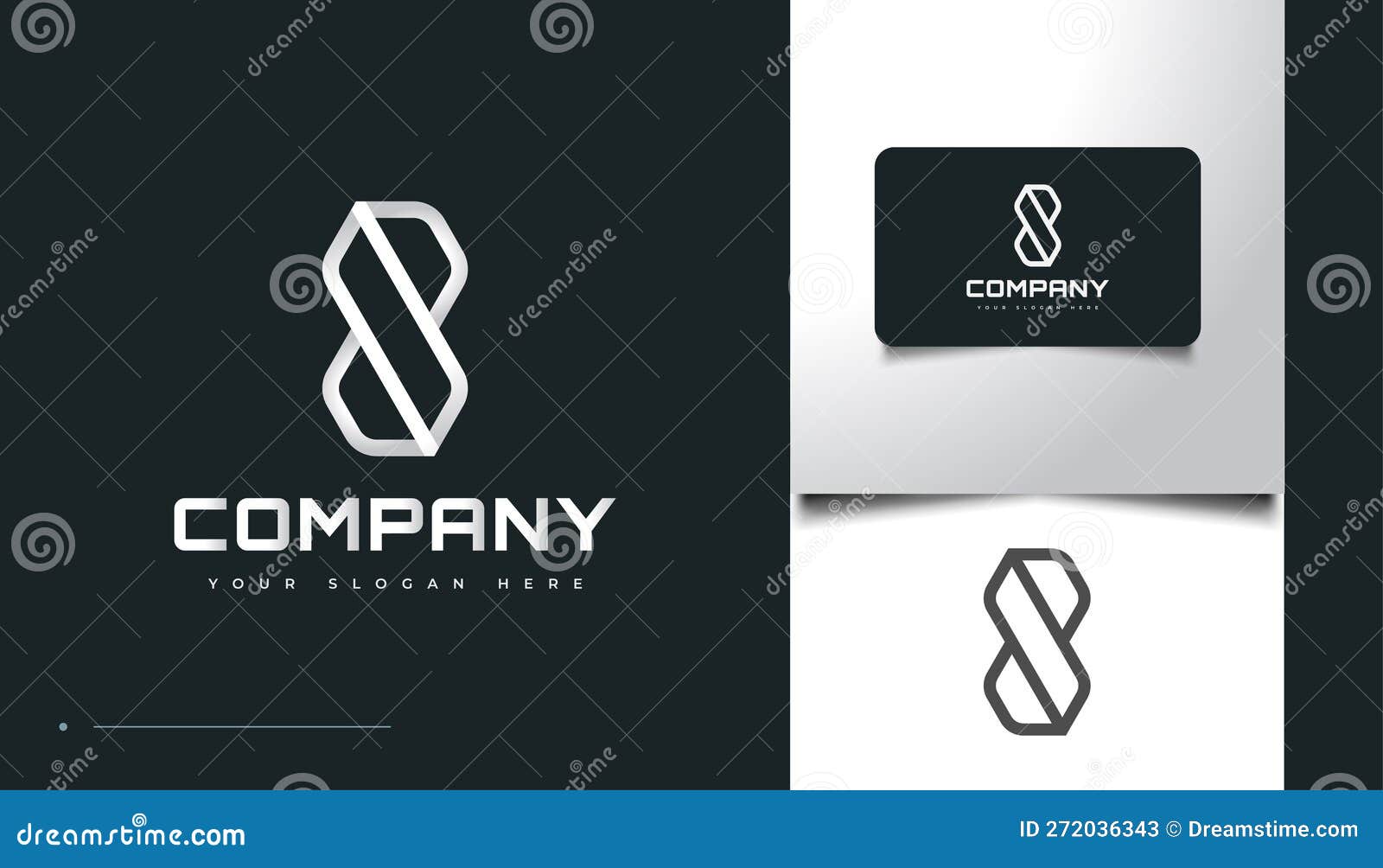 Number Eight Logo Design with Abstract and Geometric Concept. 8 ...