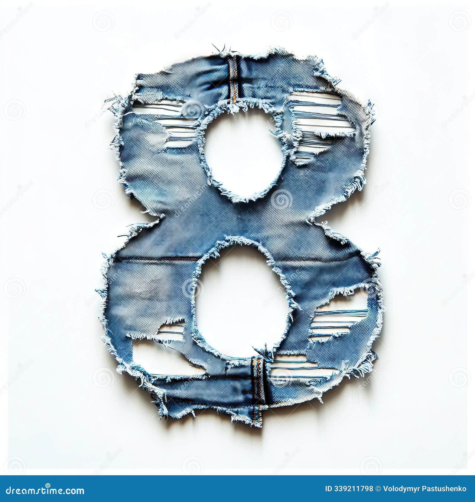 A Number Eight Made Out of a Pair of Jeans Stock Photo - Image of denim ...