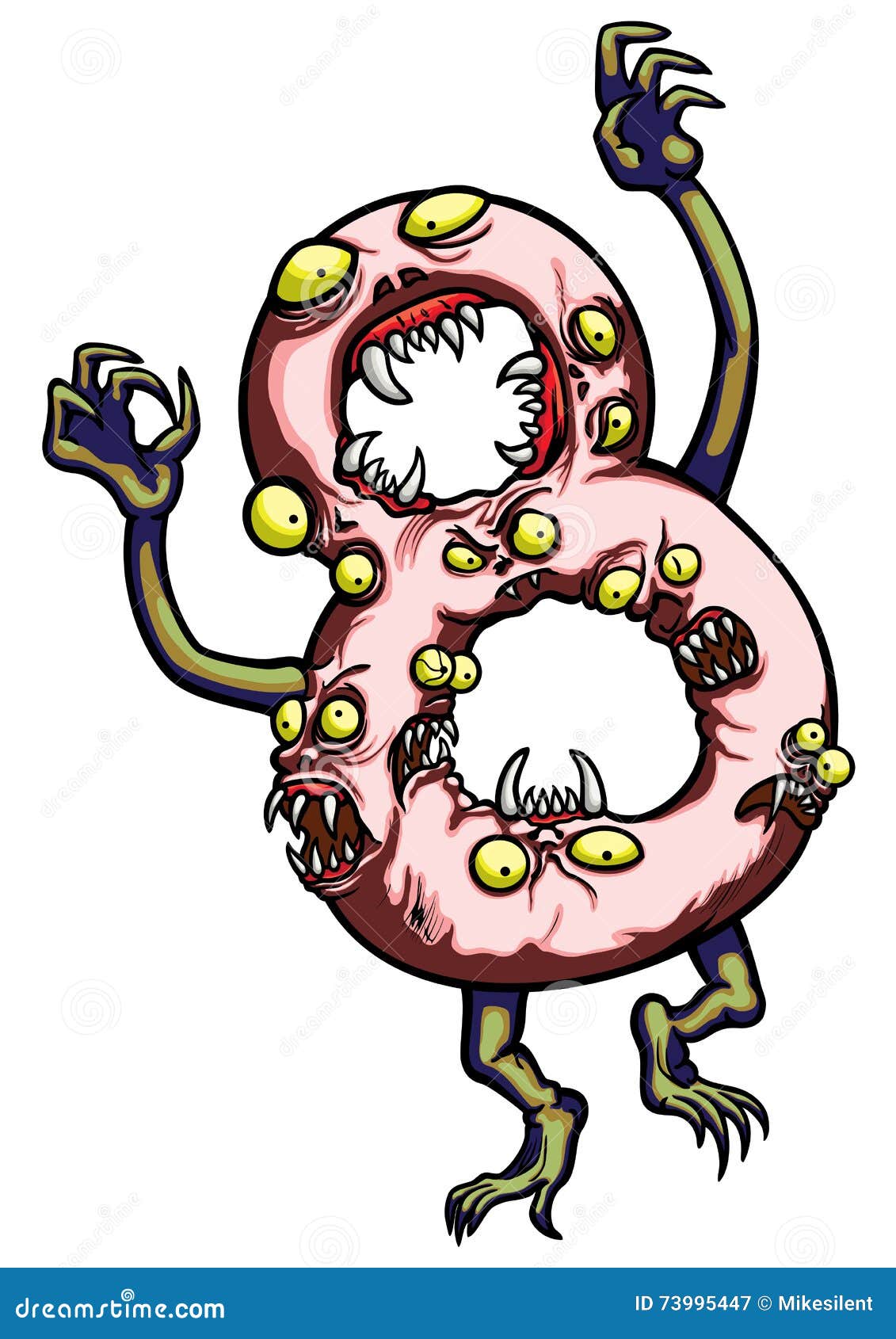 Creepy Deformed Human Eyes In Cartoon Version Of Photo | CartoonDealer ...