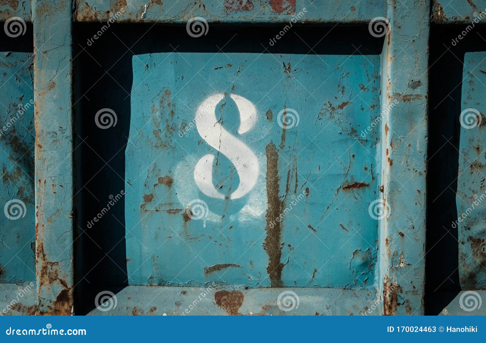 Number 8 Eight Painted on Vintage Metal Background Stock Image - Image ...
