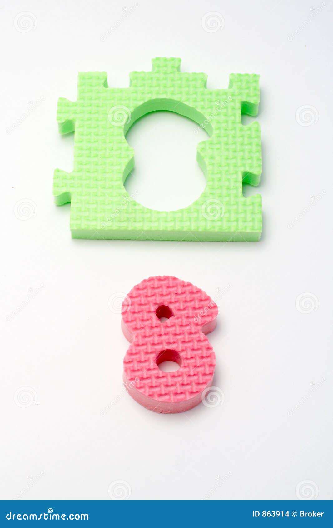 Number Eight Puzzle Mats. Focus on the Front (small DOF) Stock Photo ...