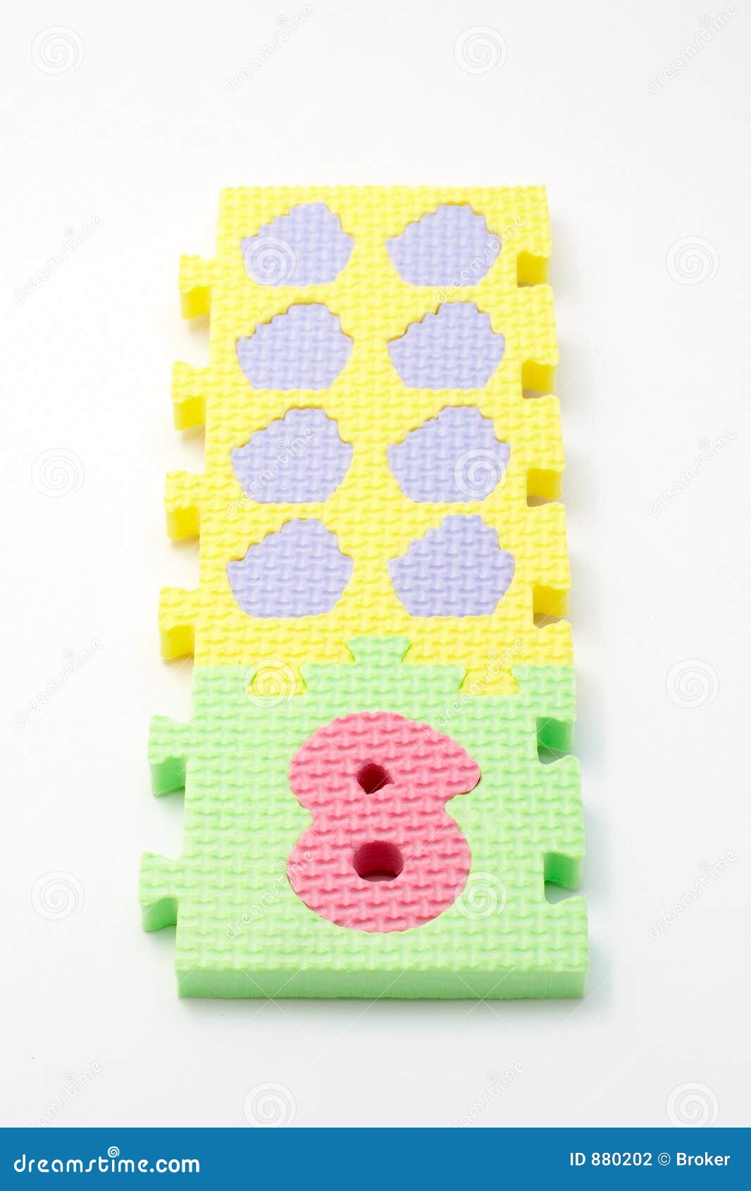 Number Eight Puzzle Mats. Focus on the Front (small DOF) Stock Photo ...