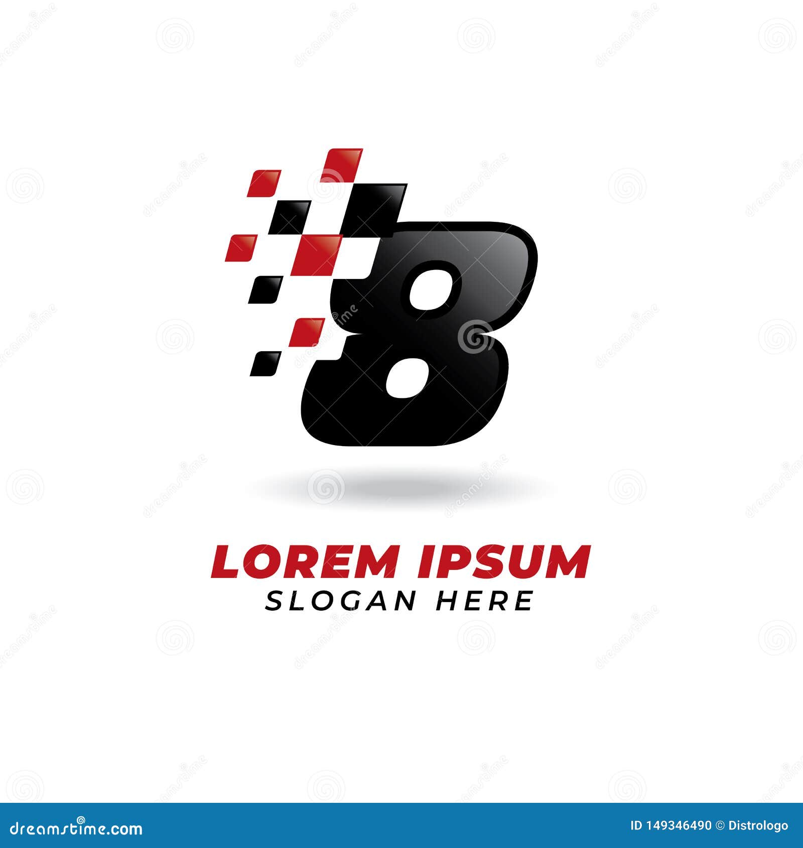 Number Eight 8 Racing Icon Symbol Design. Racing Number Logo Design ...