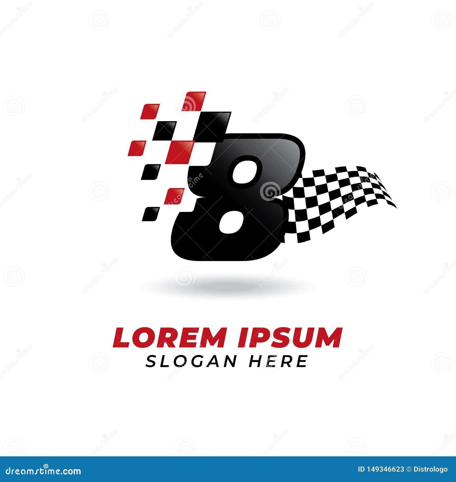 Number Eight 8 Racing Icon Symbol Design. Racing Number Logo Design ...