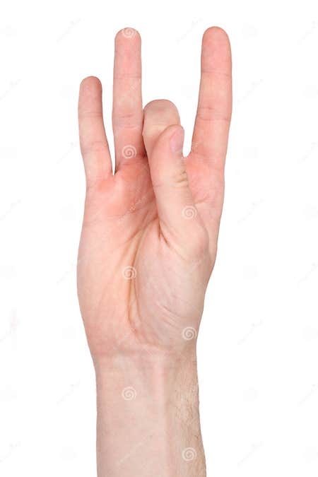 Number Eight in Sign Language Stock Photo - Image of thumb, language ...