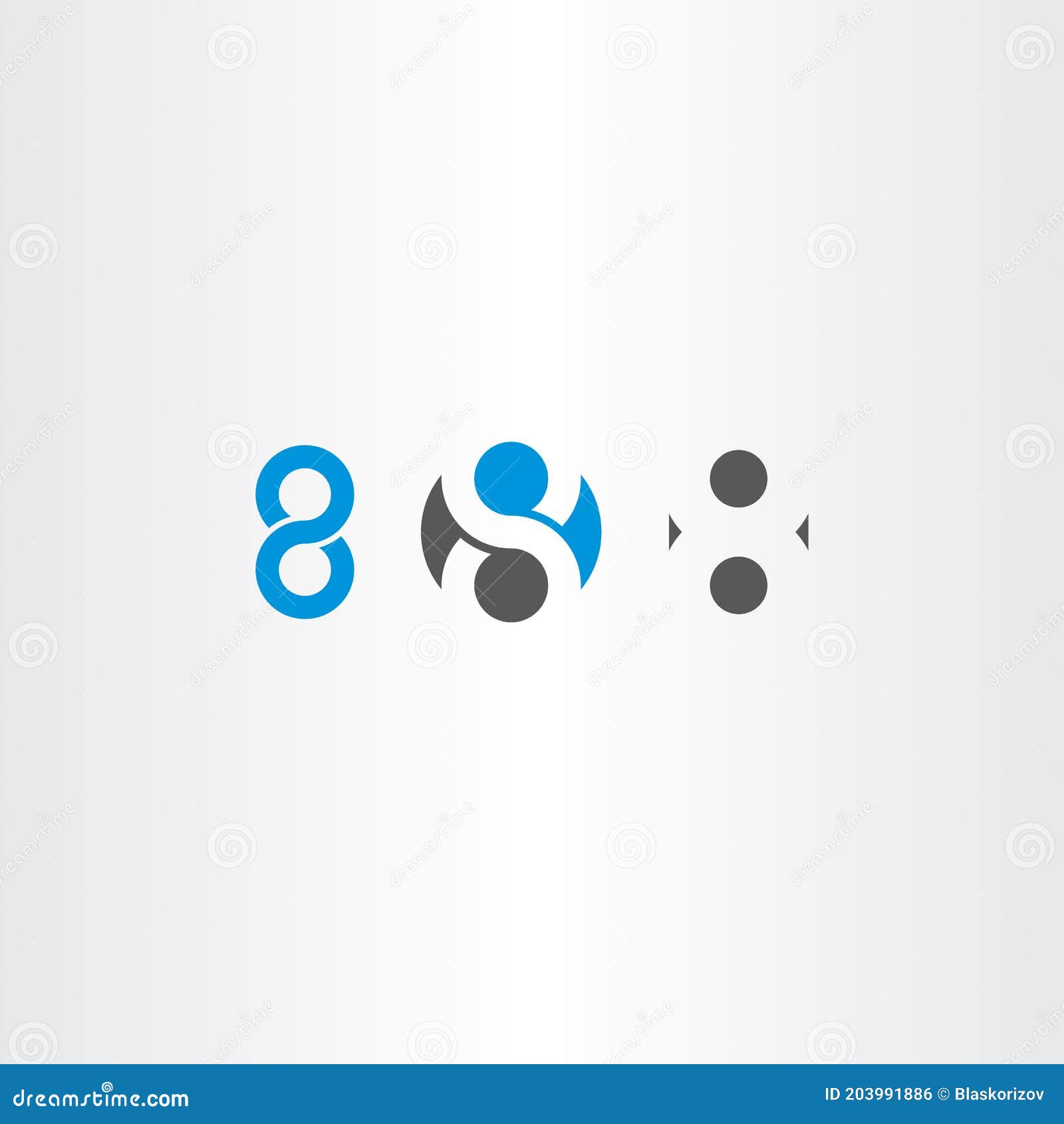 Number 8 Eight Sign Vector Symbol Set Stock Vector - Illustration of ...