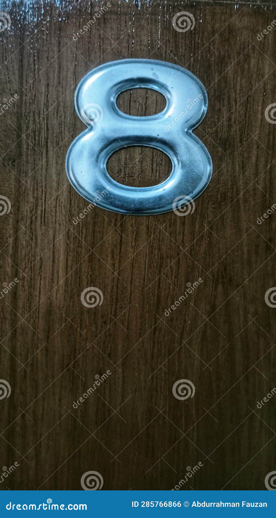 Number Eight Stuck on Wood Brown. Stock Photo - Image of wood, stuck ...