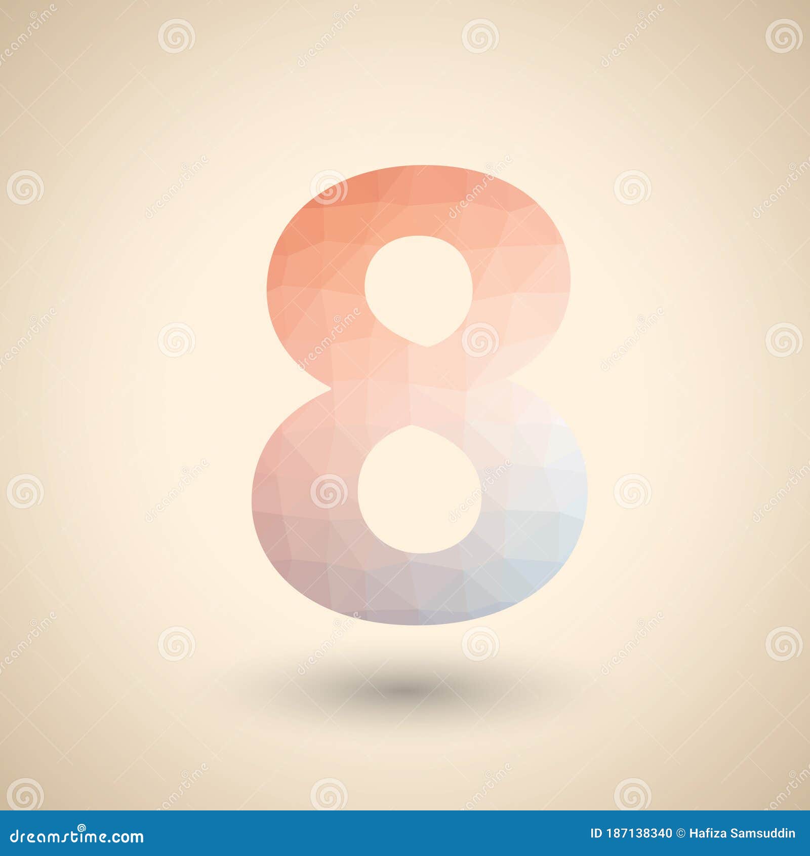 Number Eight. Vector Illustration Decorative Design Stock Vector ...