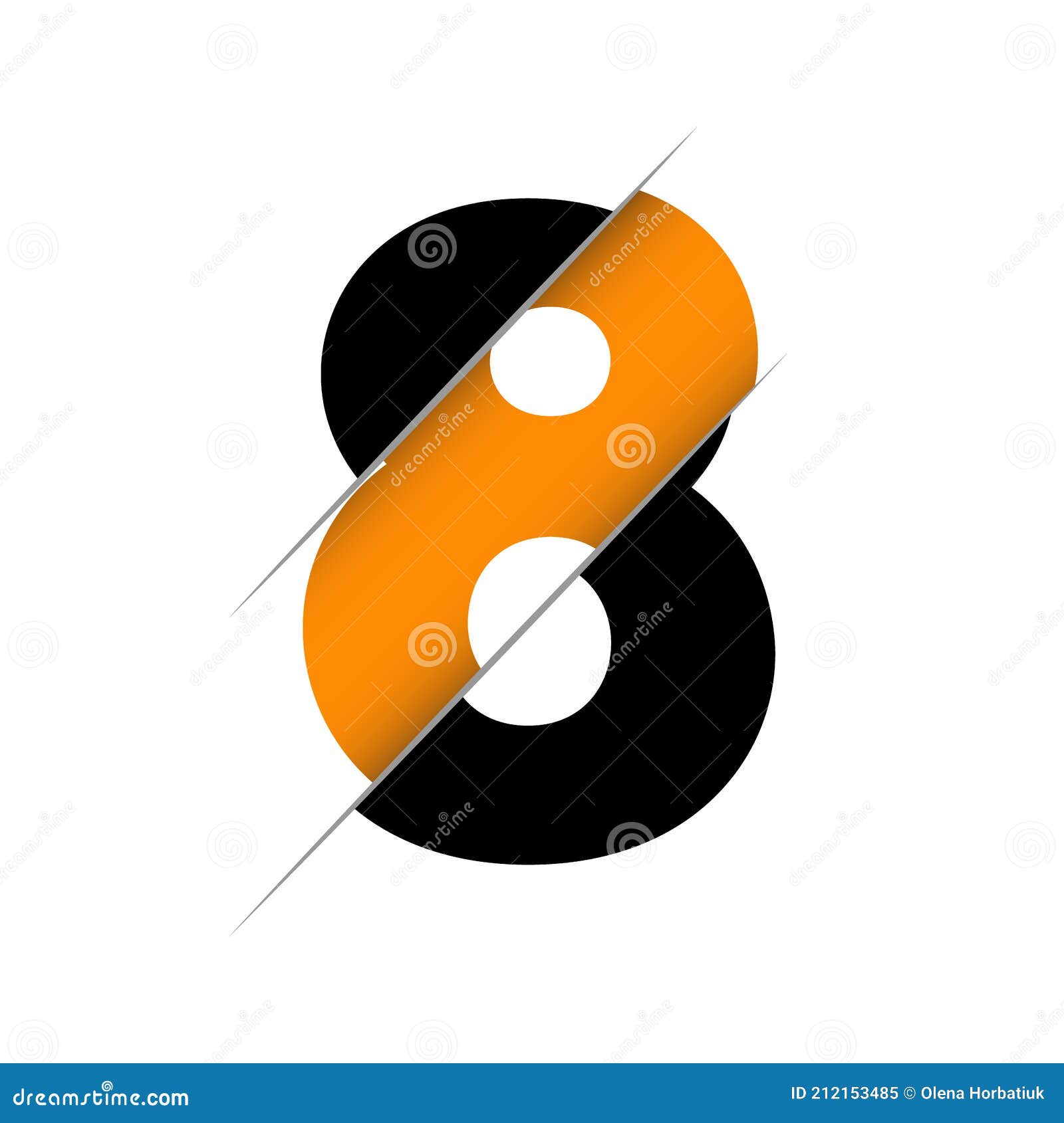 Number Eight Volume Logo, Vector Design Template Elements Stock Vector ...