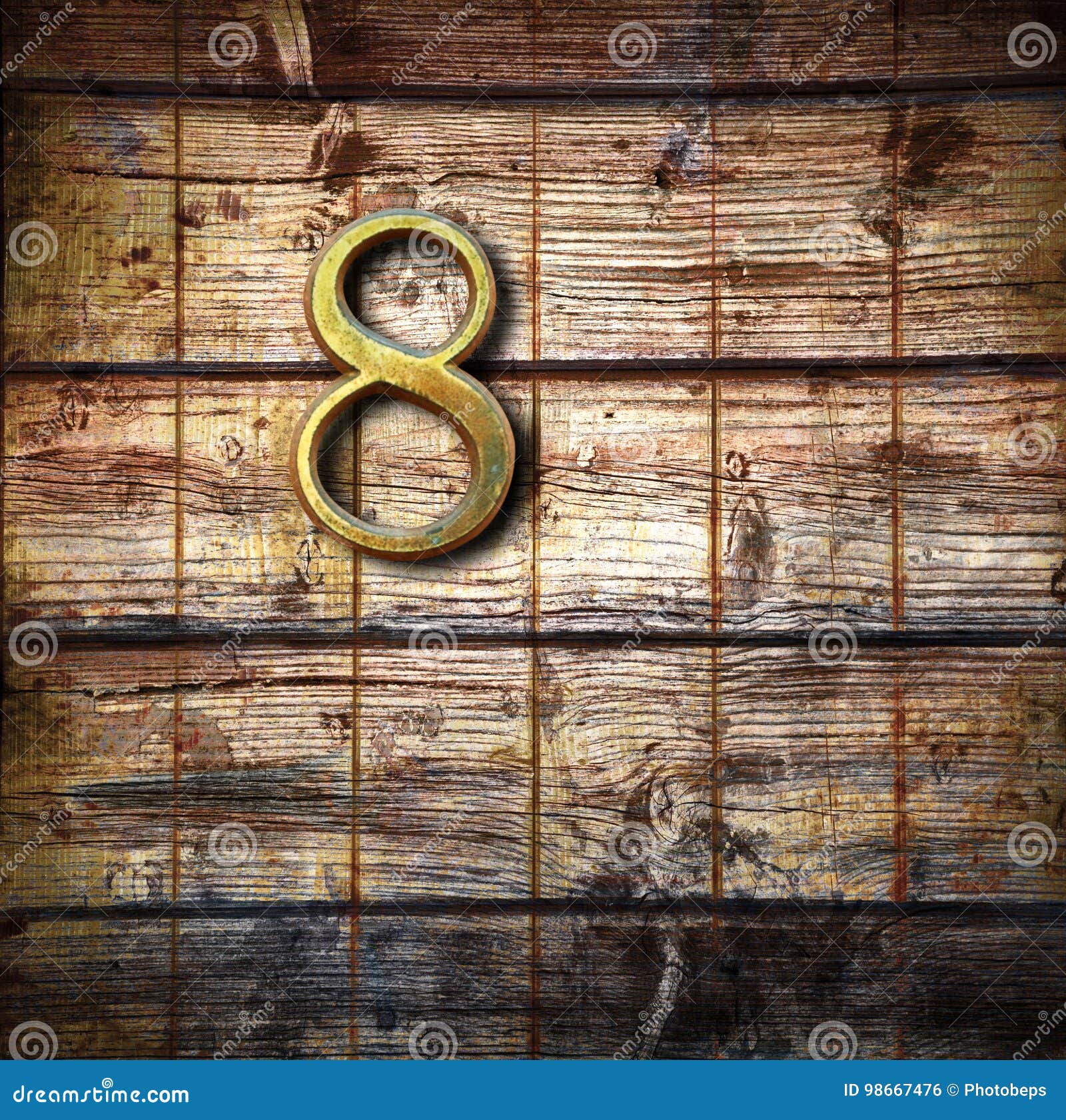 Number Eight on Wooden Background Stock Photo - Image of multitude ...