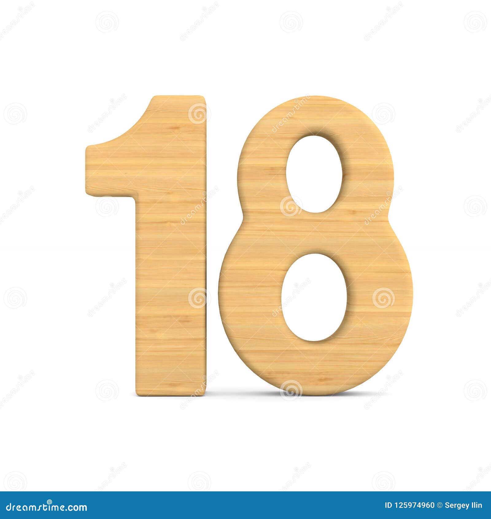 Number Eighteen Symbol Vector Illustration | CartoonDealer.com #135757270