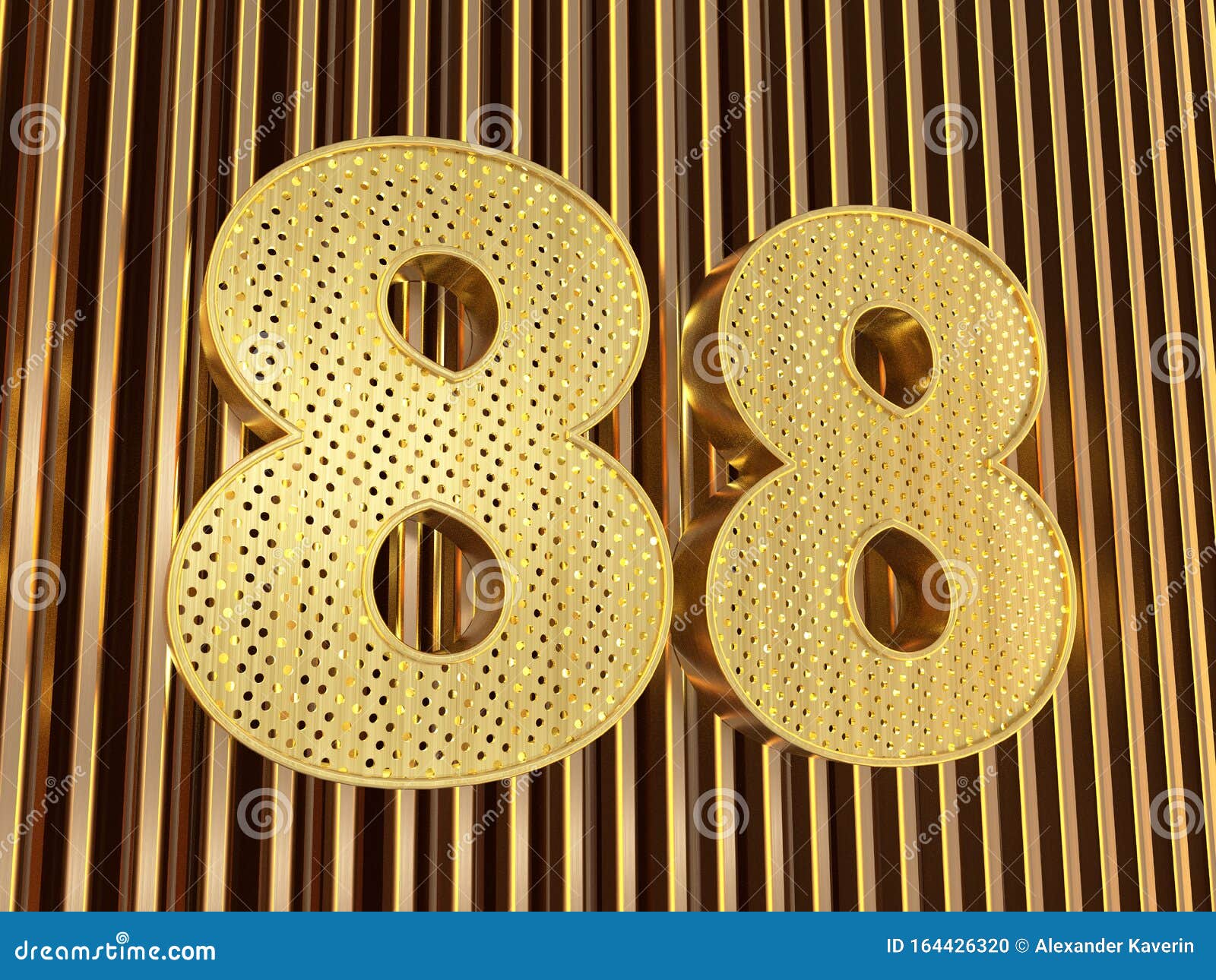 Number 88 Number Eighty-eight with Small Holes Stock Illustration ...