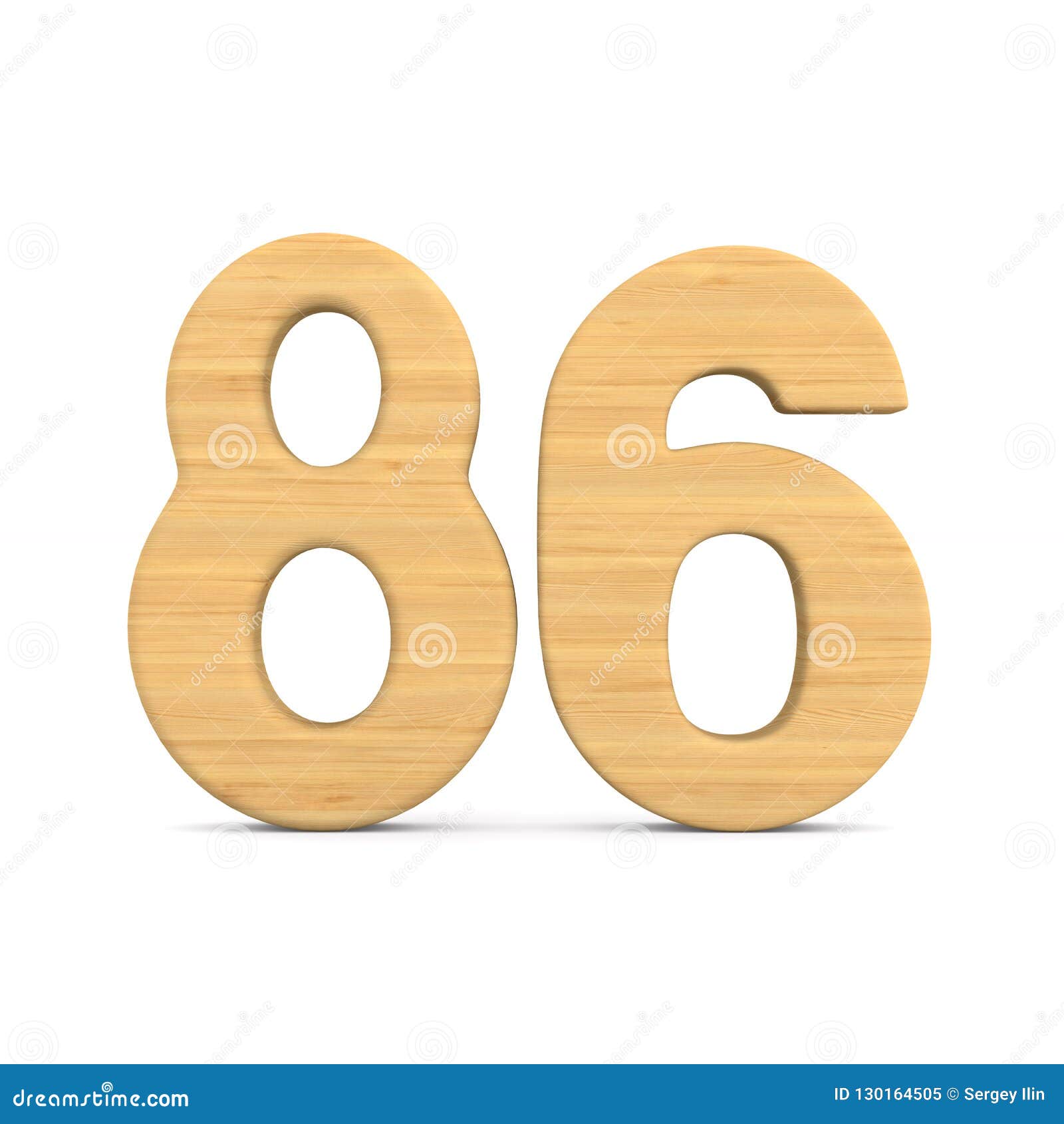 Number Eighty One On White Background. Isolated 3D Illustration Royalty ...