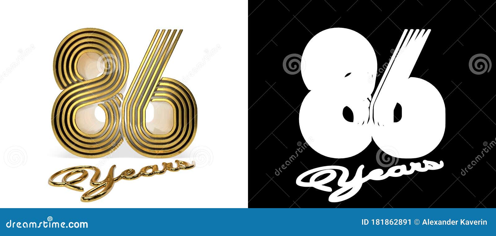 Number Eighty-six Years Celebration Stock Illustration - Illustration ...