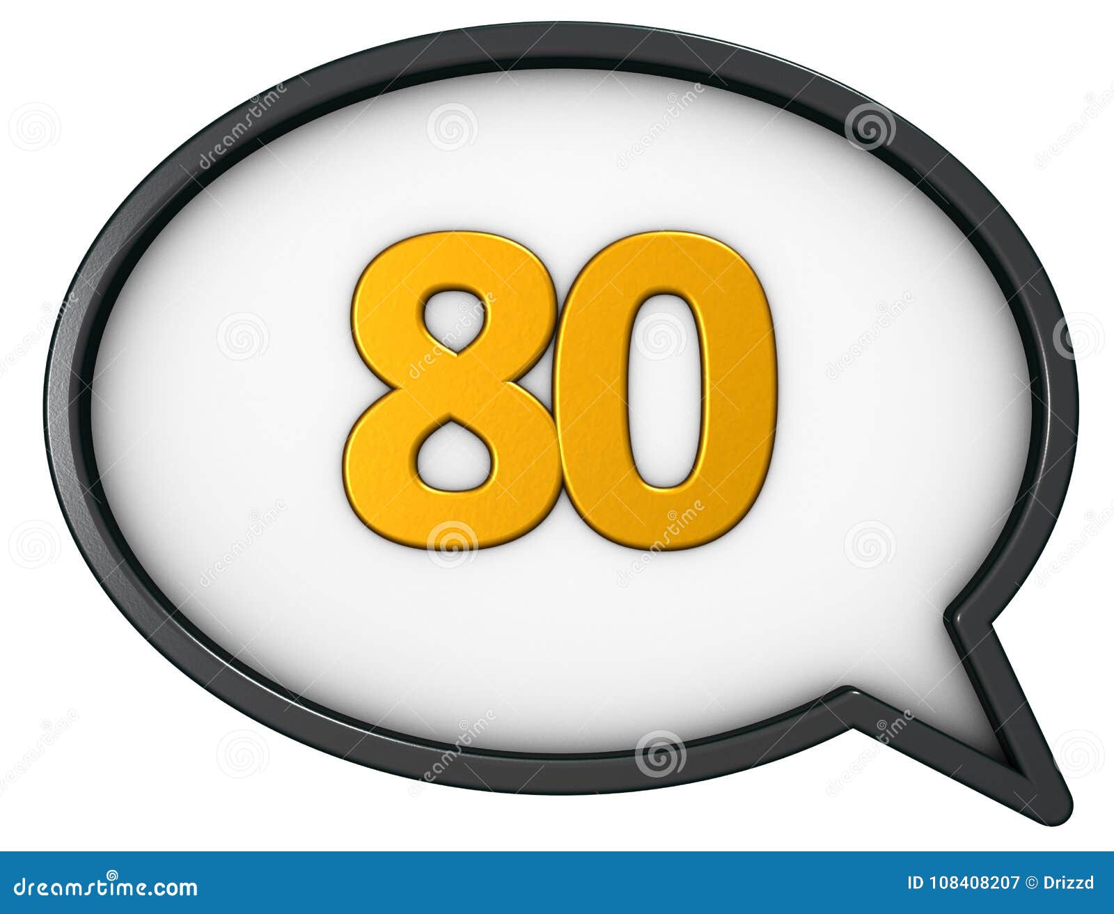 Number eighty stock illustration. Illustration of message - 108408207
