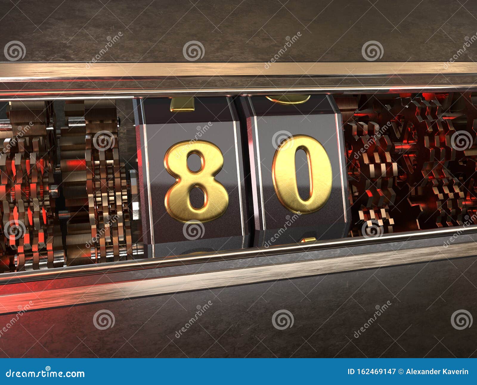 Number 80 Number Eighty Style of Slot Machine Stock Illustration ...