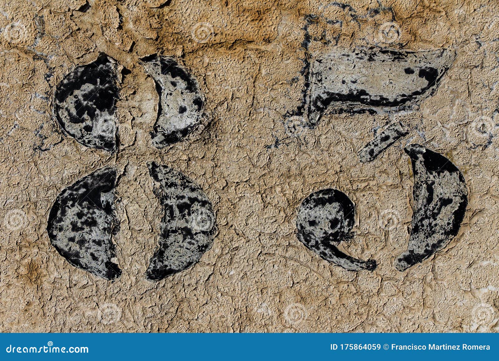 Number Eighty Three Painted Stencil on Stencil Painted on Brown ...