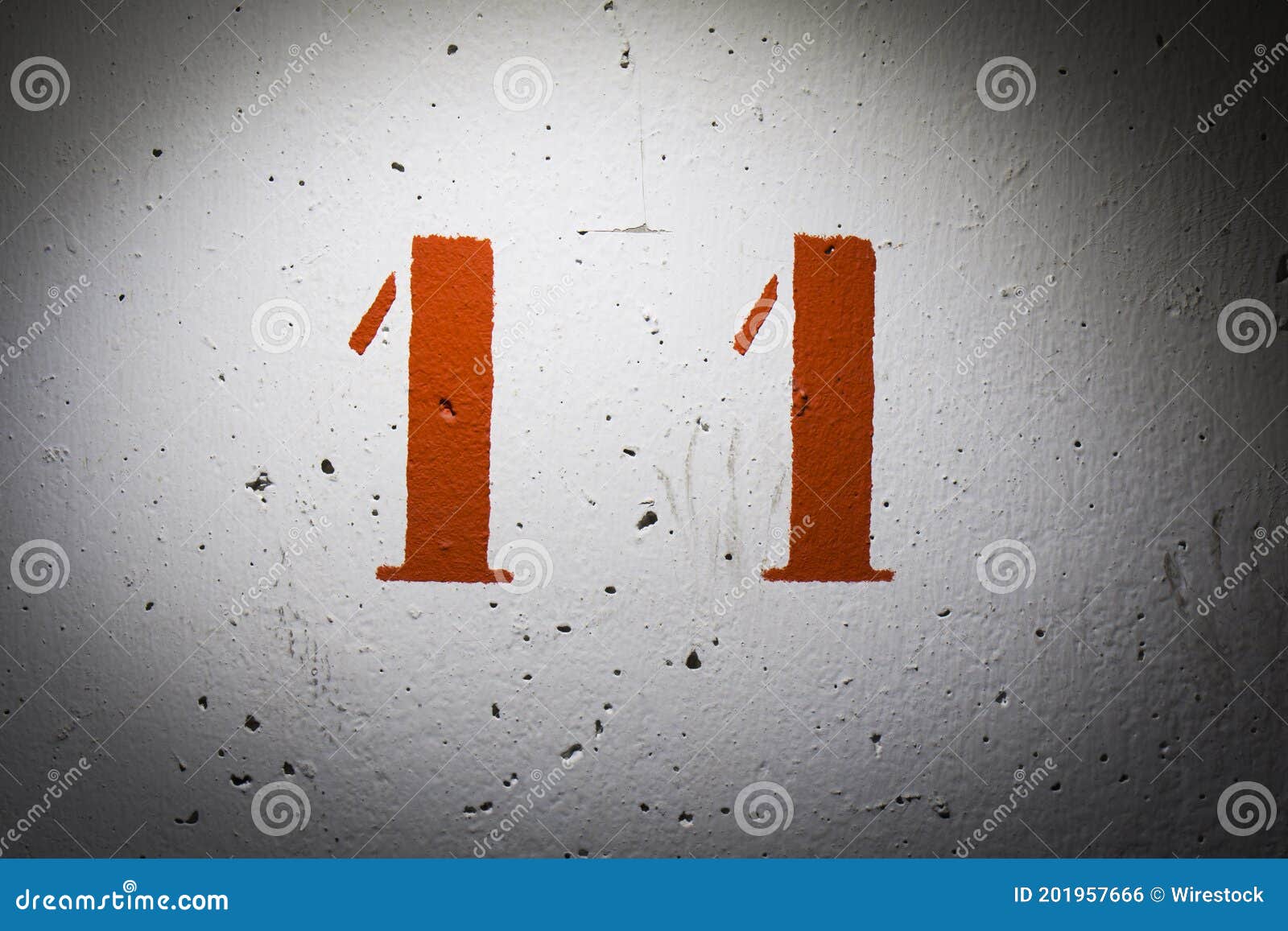 Red Number on White Background Stock Photo - Image of retro, public ...
