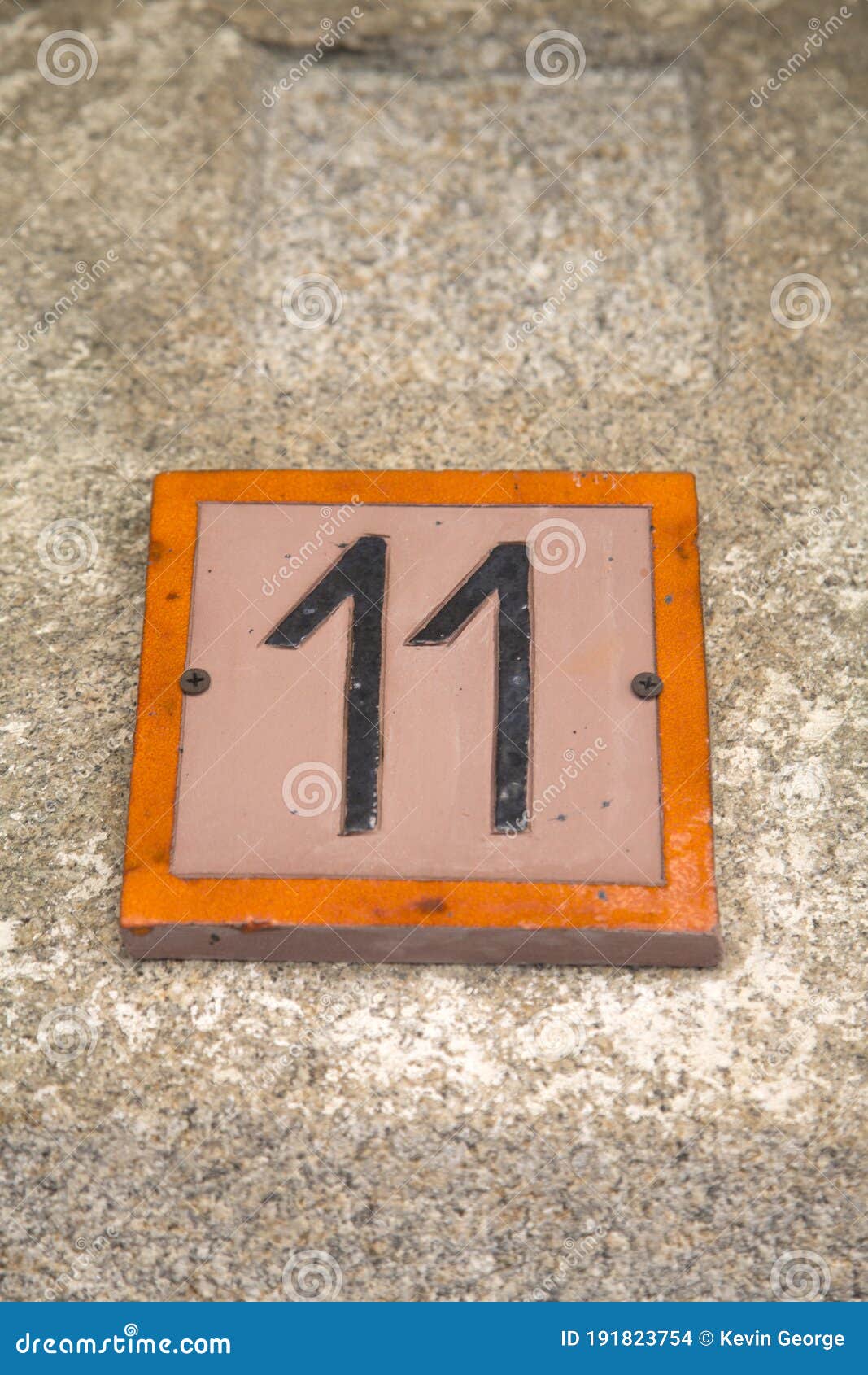 Orange Number Eleven stock photo. Image of orange, stone - 191823754