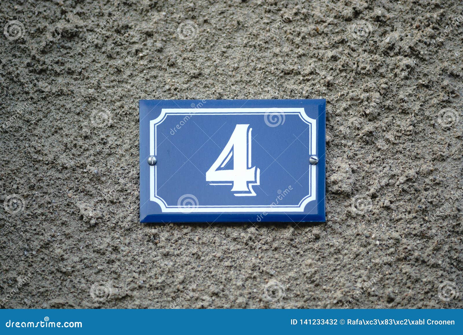 House number 4 stock photo. Image of digit, four, type - 141233432