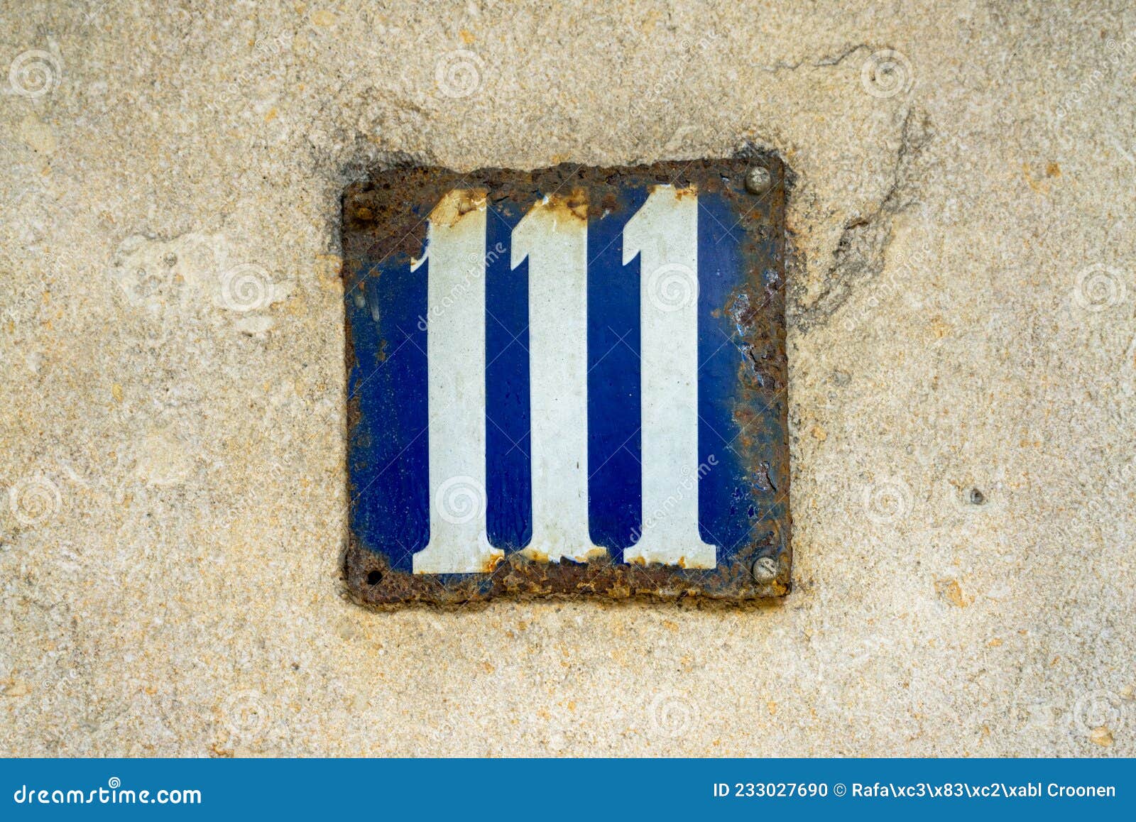 House Number 111 stock photo. Image of number, outside - 233027690