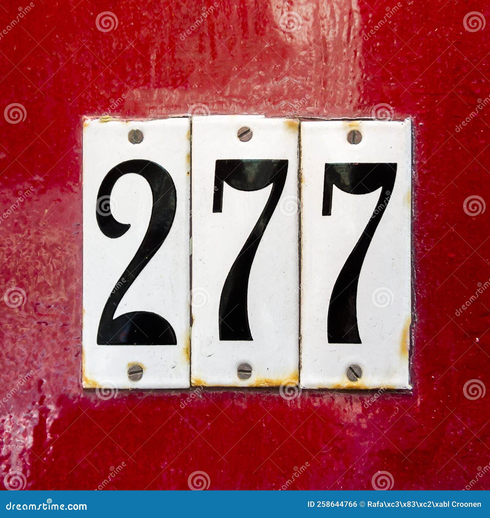 House number 277 stock photo. Image of white, seven - 258644766