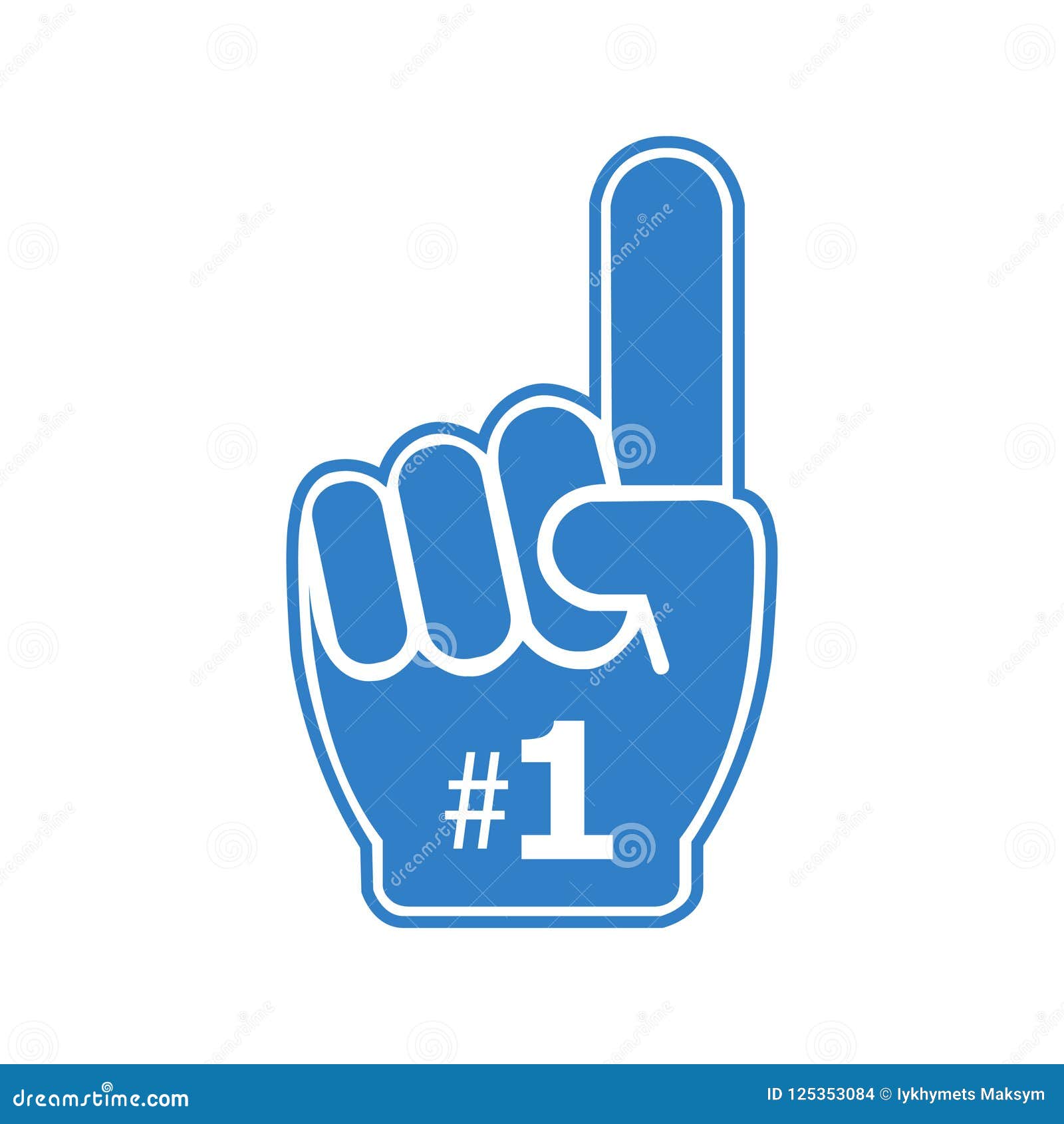 Number 1 fan stock vector. Illustration of event, flat - 125353084