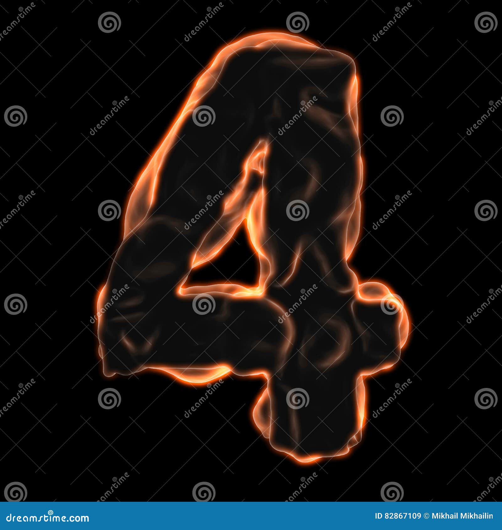 Number 4 fiery border stock image. Image of shows, four - 82867109